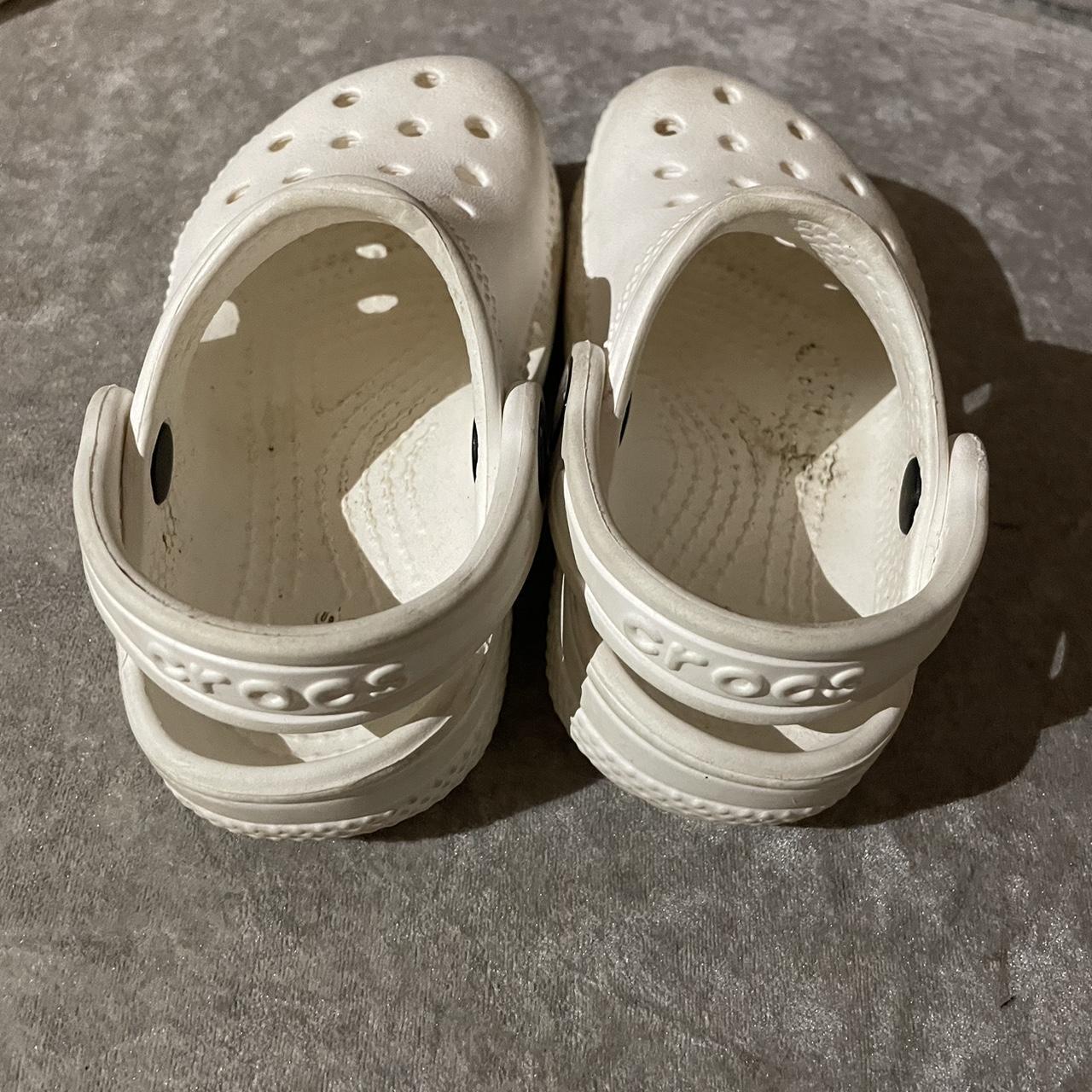 White children’s croc Worn/used Size U.K.... - Depop