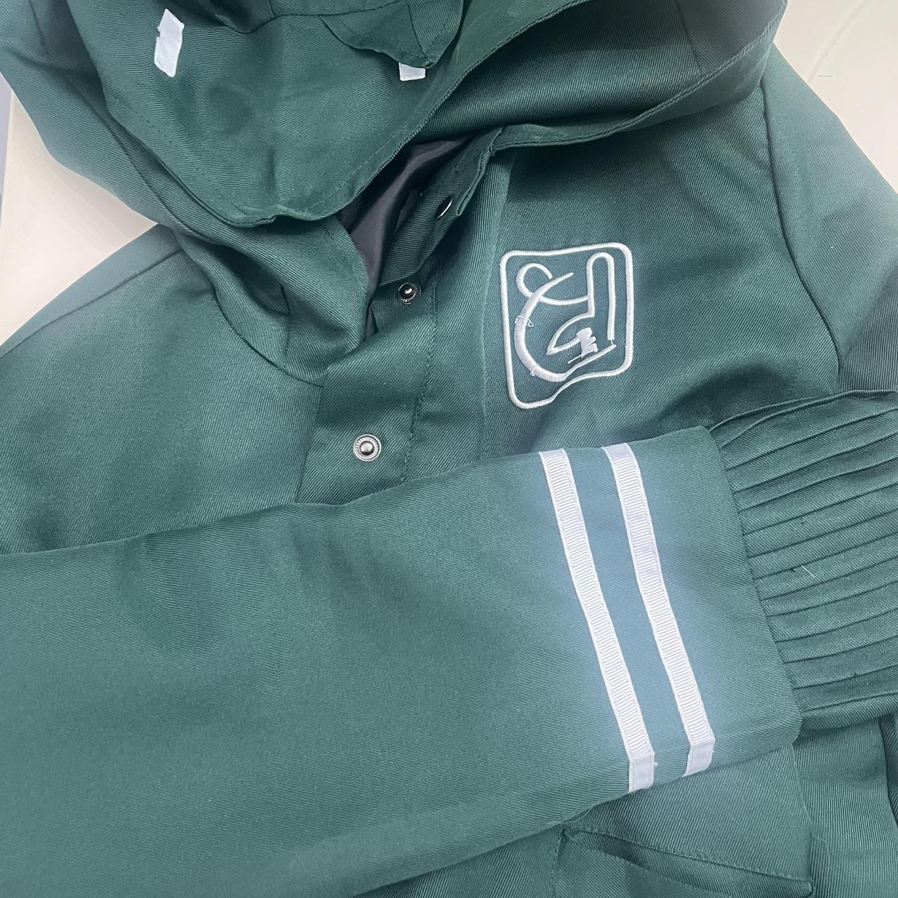 Green and white cosplay jacket. Womens size large... | Depop