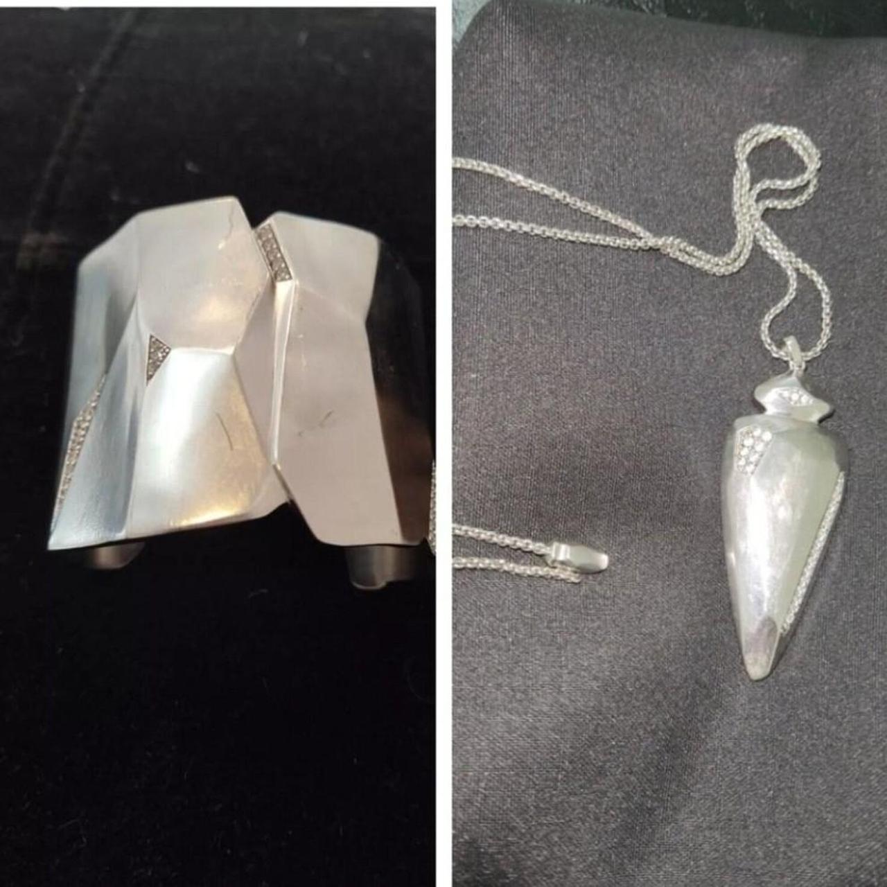 Rare Kendra Scott Rhodium Plated & Crystal Jewelry... | Depop