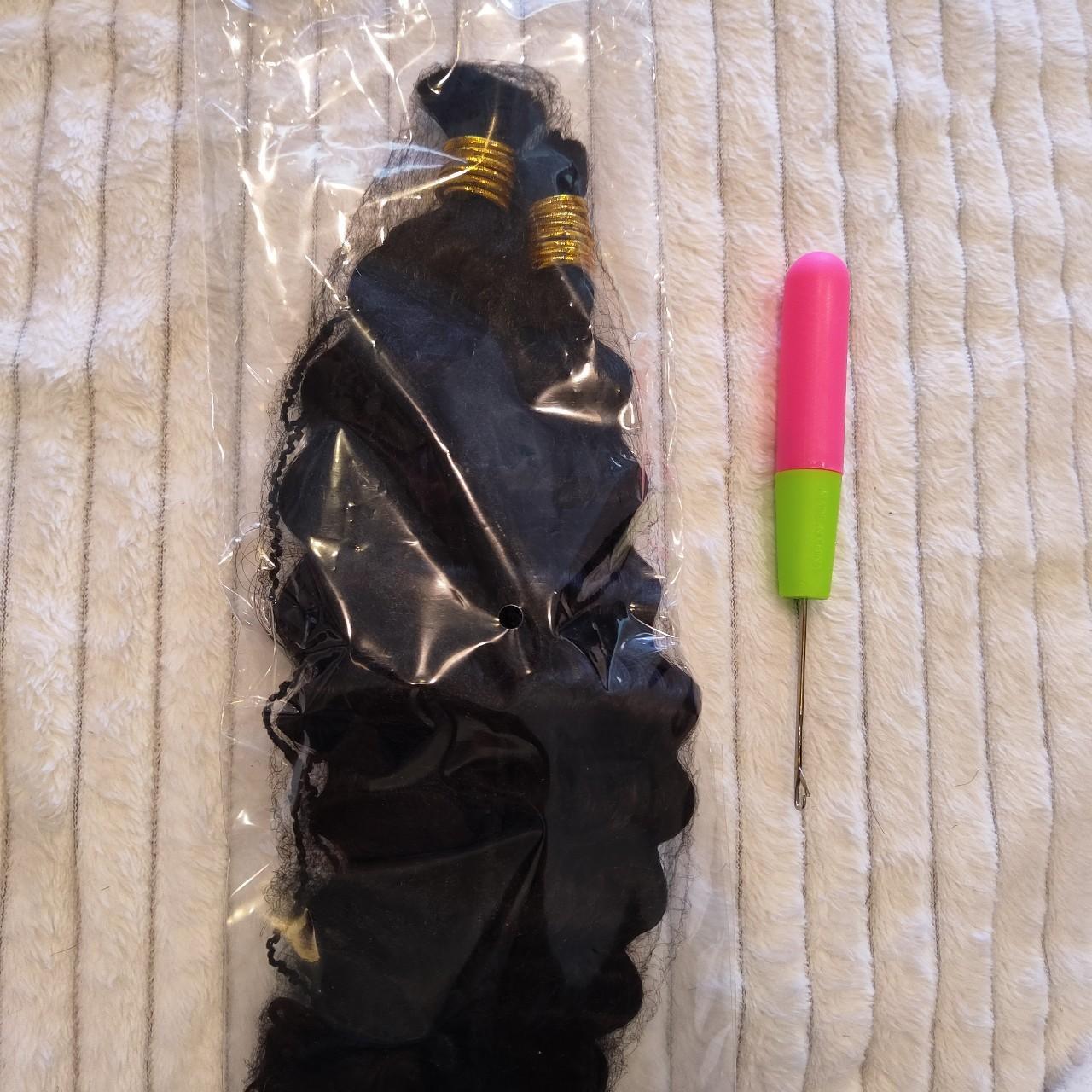 Water Wave 100% Human Braiding Hair Natural Black... | Depop