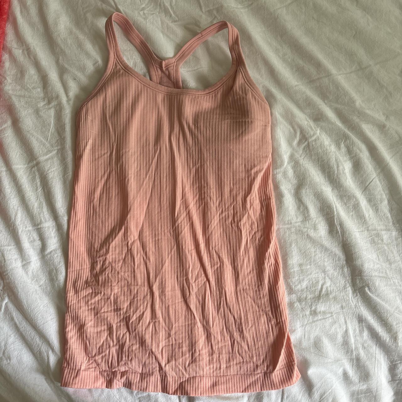 Lululemon light pink racerback tank top (Ebb to... - Depop