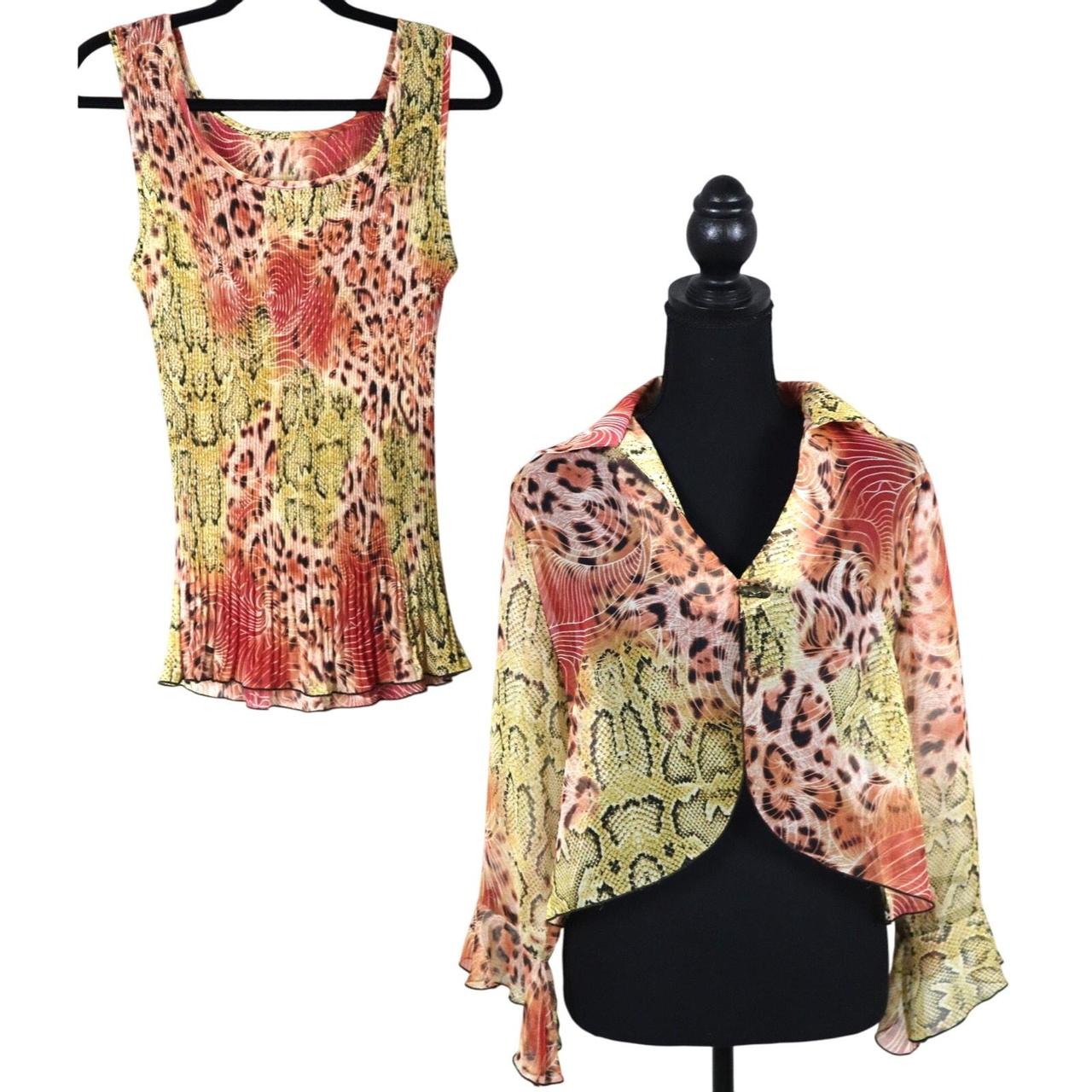 Beautiful! Stretch! Vintage Y2K Nicola Animal Print... | Depop