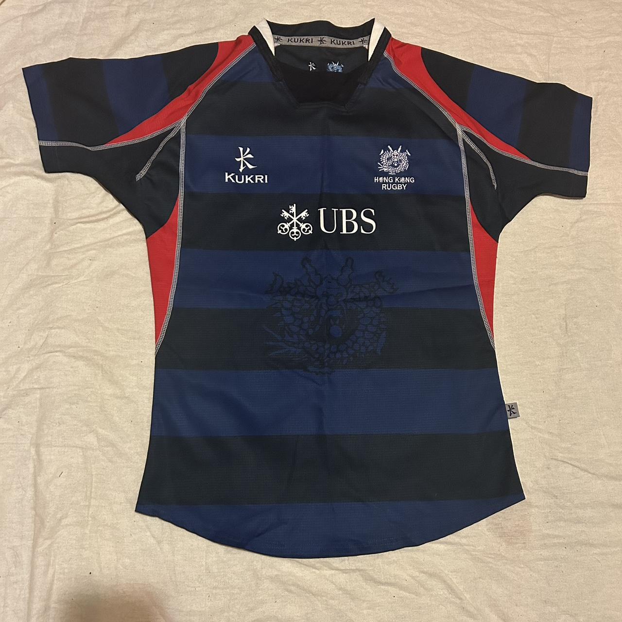 Hong Kong Rugby Kukri UBS Rugby Jersey -Size:... - Depop