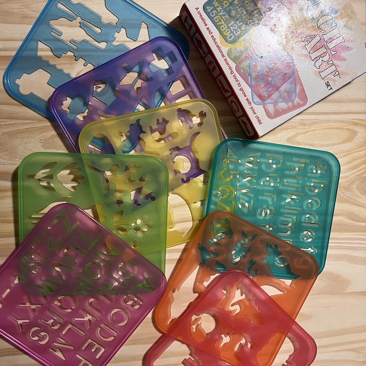 Vintage Tupperware Tuppertoys Stencil Art 8 stencils... - Depop