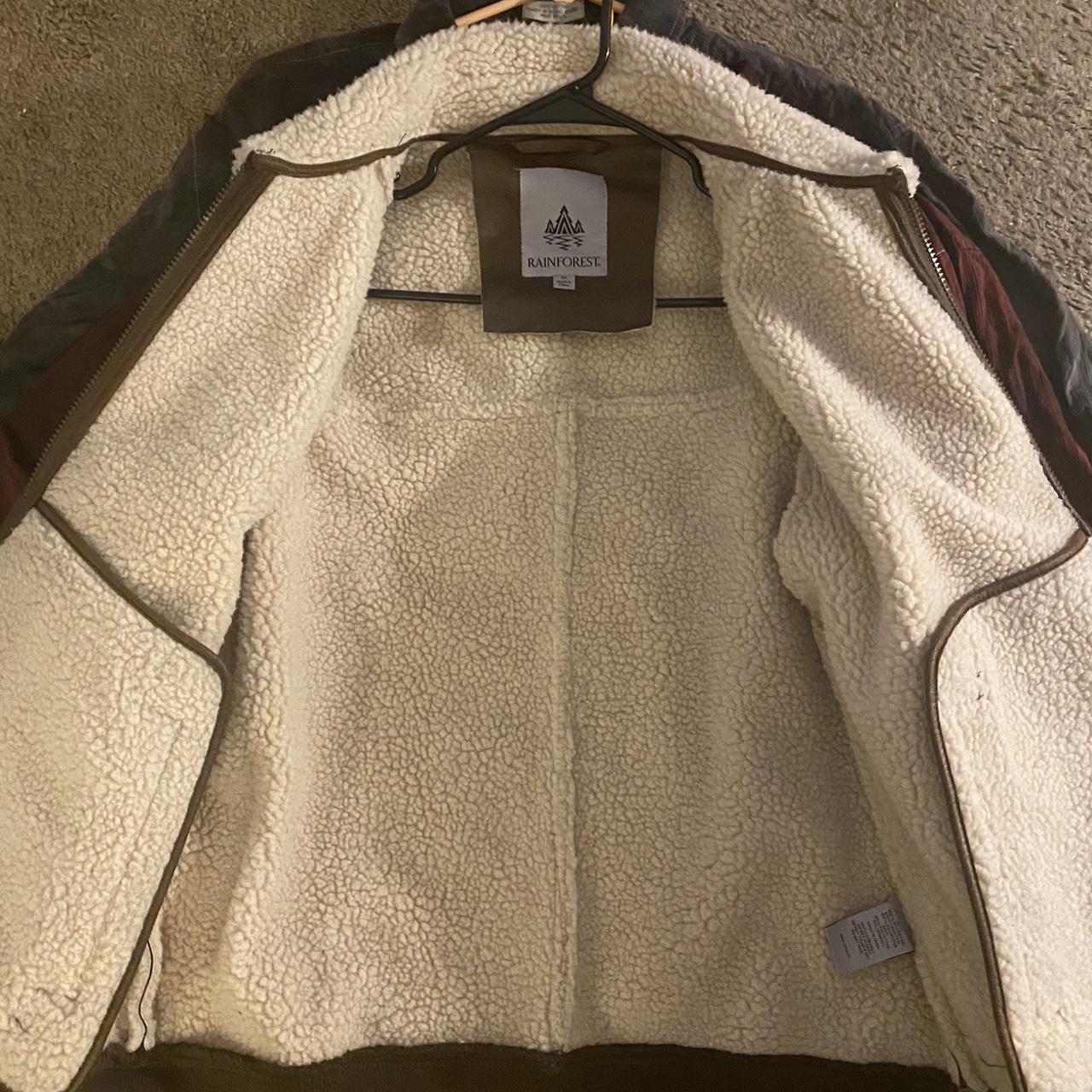 Rainforest bomber jacket brown leather jacket With... - Depop