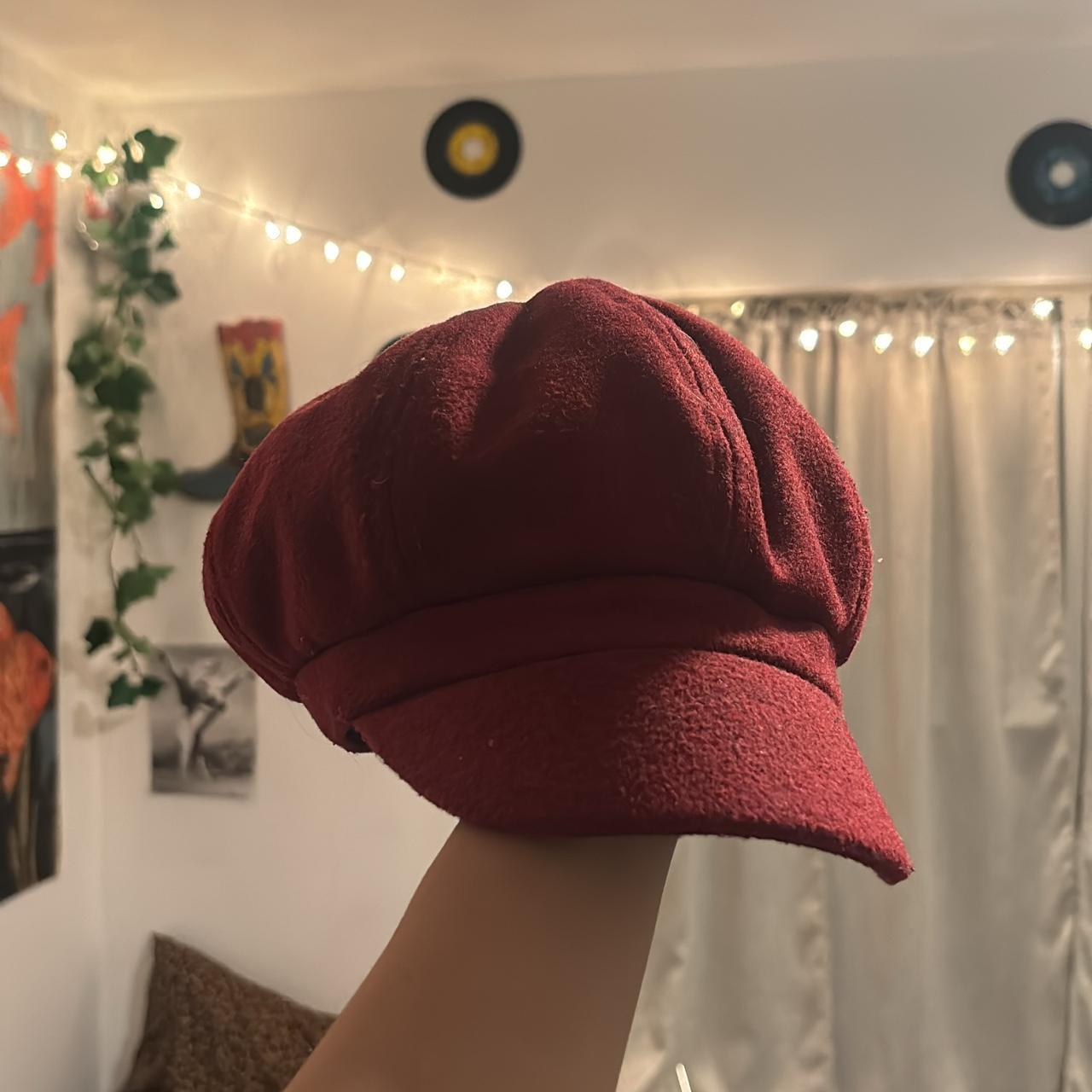 Burgundy and red wool cap #winteraccessories... | Depop