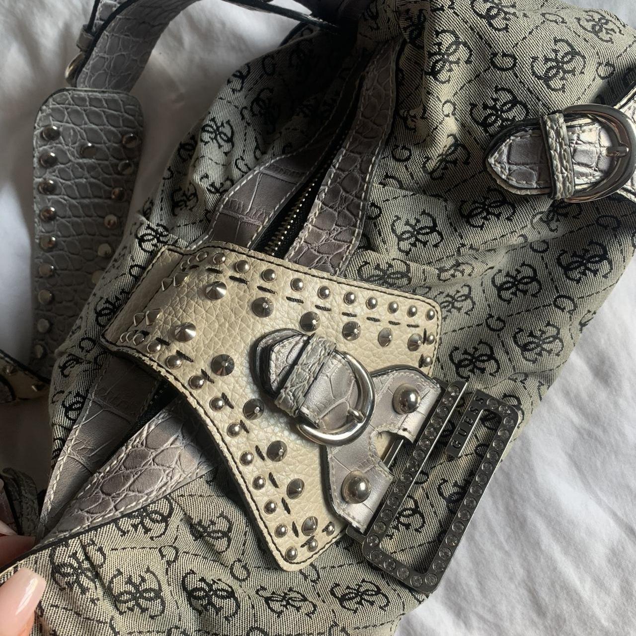 Guess monogram silver vintage shoulder bag Perfect... - Depop