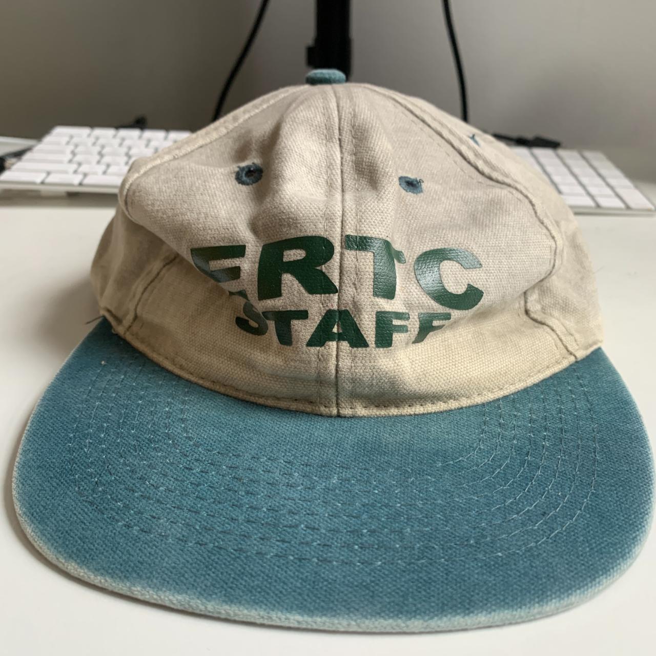 Vintage Low Profile Tan Canvas Hat ERTC Staff Nov... - Depop