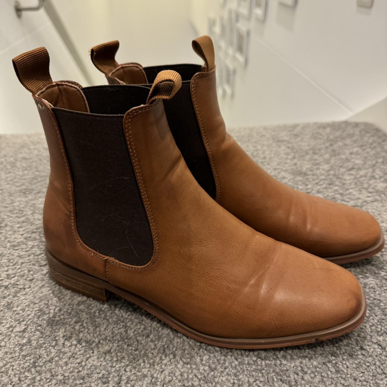 Brown Chelsea style boots Size 38 Worn a few times... | Depop