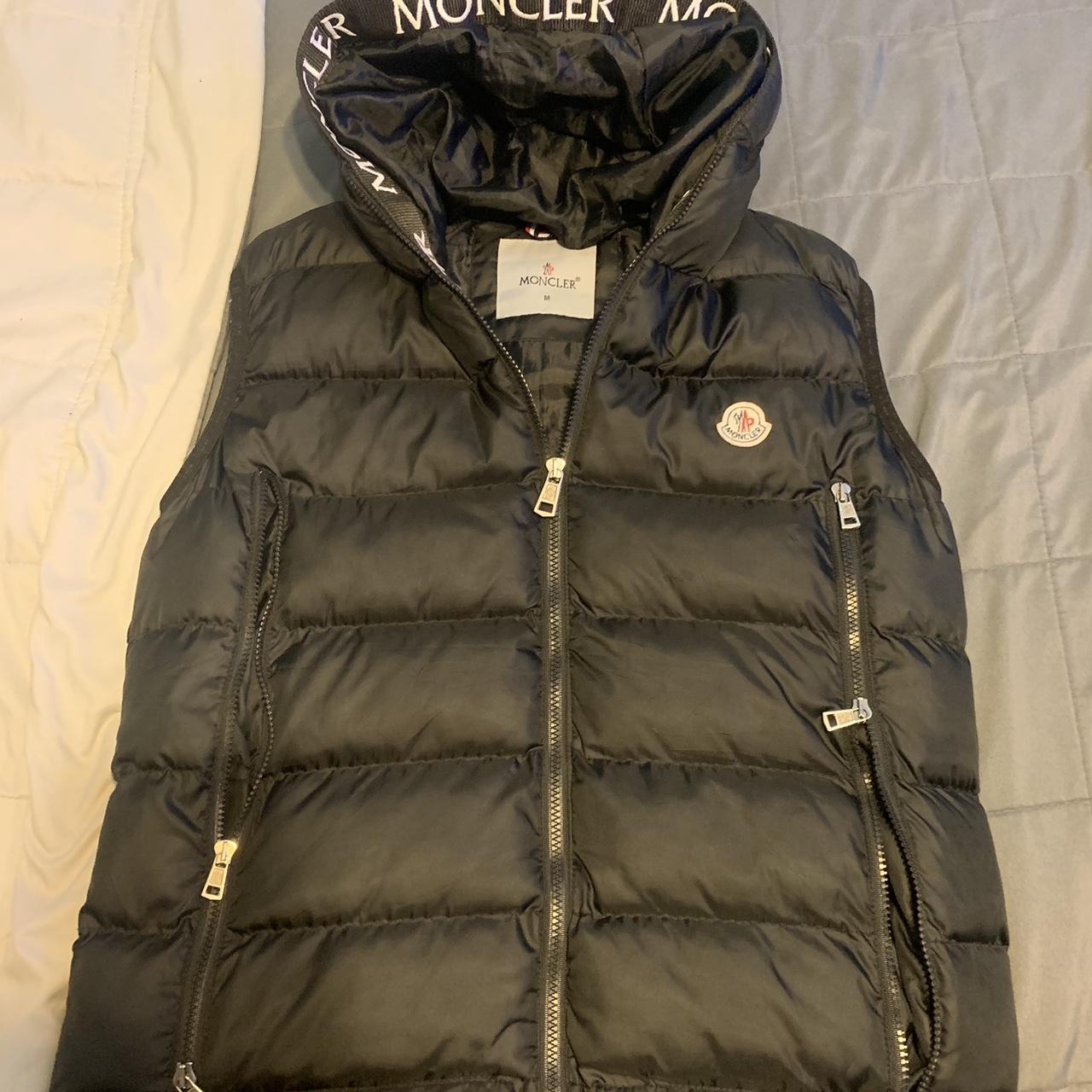 Moncler Vest, Long, Size M, 1000% Authentic With NFC... - Depop