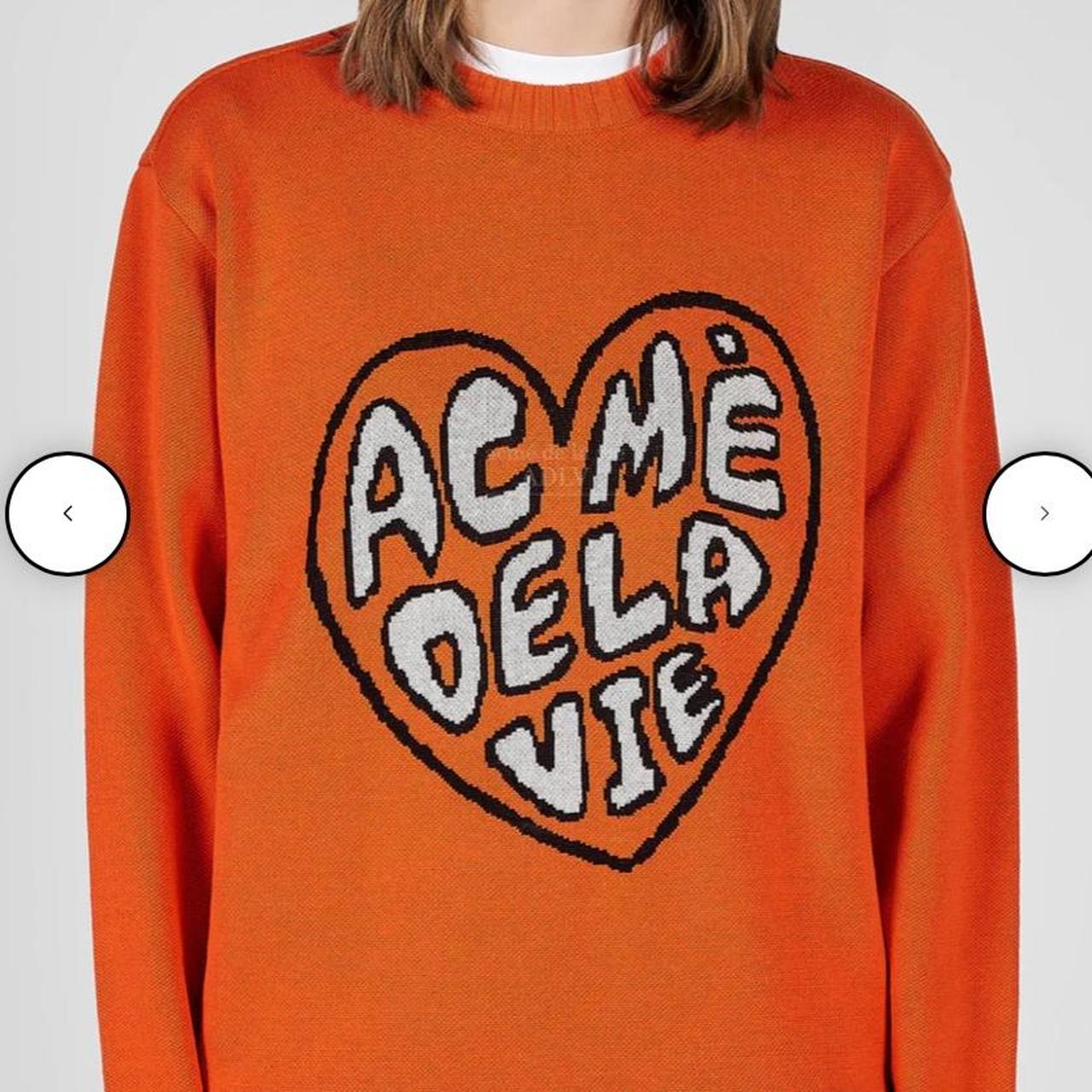 ADLV - Front Heart Logo Knit Sweatshirt -Unisex /S... - Depop