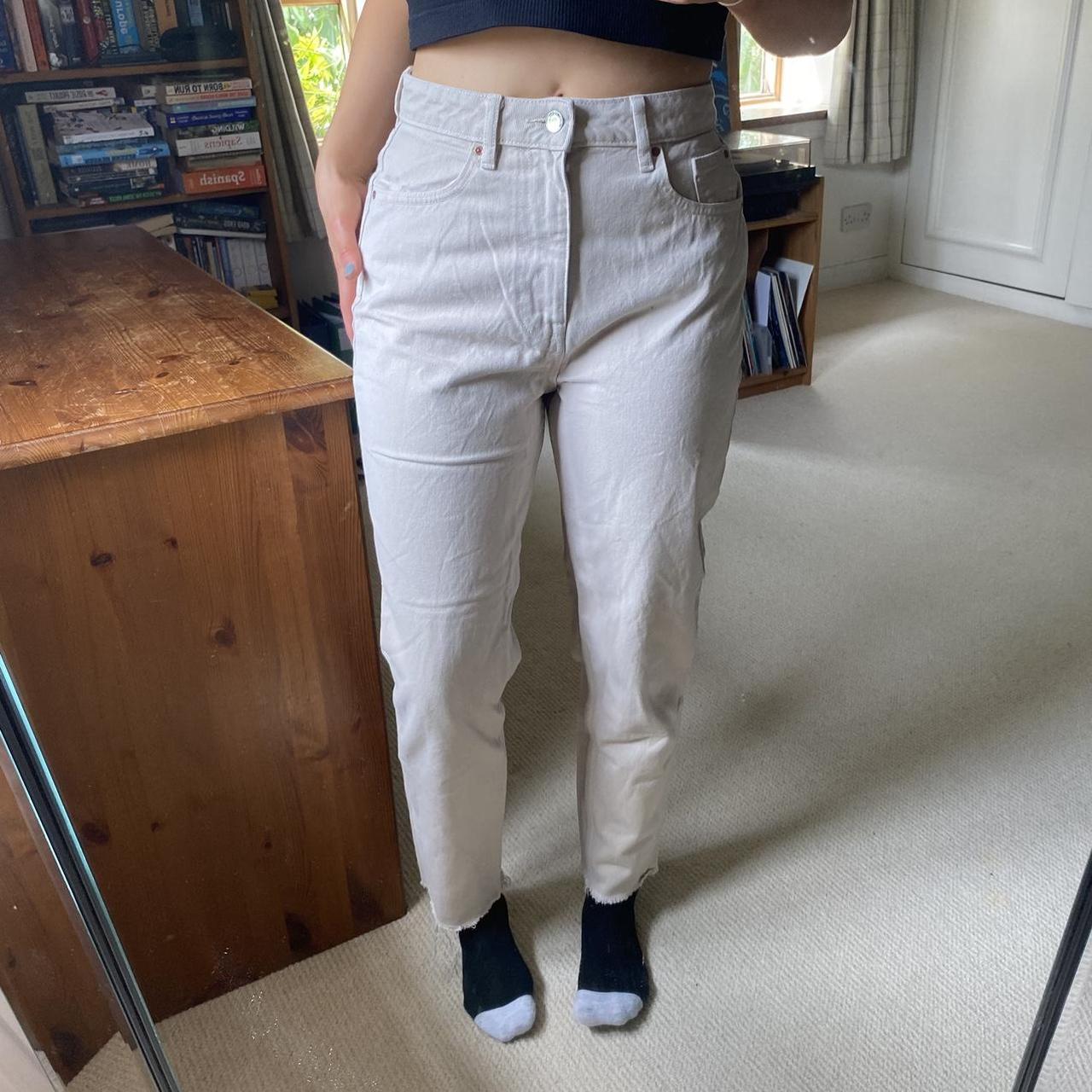 Zara beige / tan / light brown jeans Great... - Depop