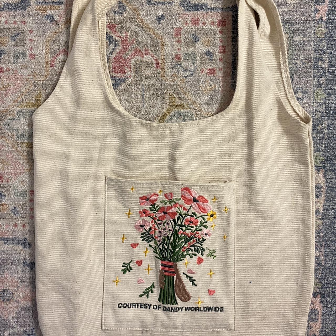 Dandy Worldwide "Gift Giving" Embroidered Tote Bag - Depop