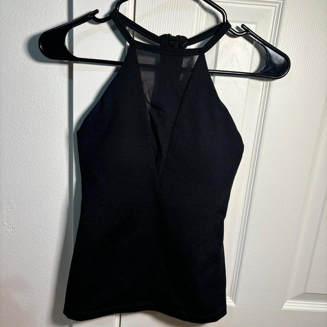 popflex active high neck tank with a mesh see... | Depop