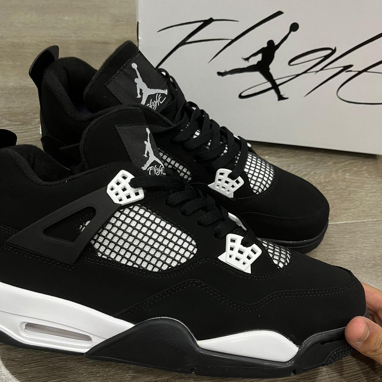 Jordan 4 white thunders ⚪️⚫️ size uk 11 with box 📦... - Depop