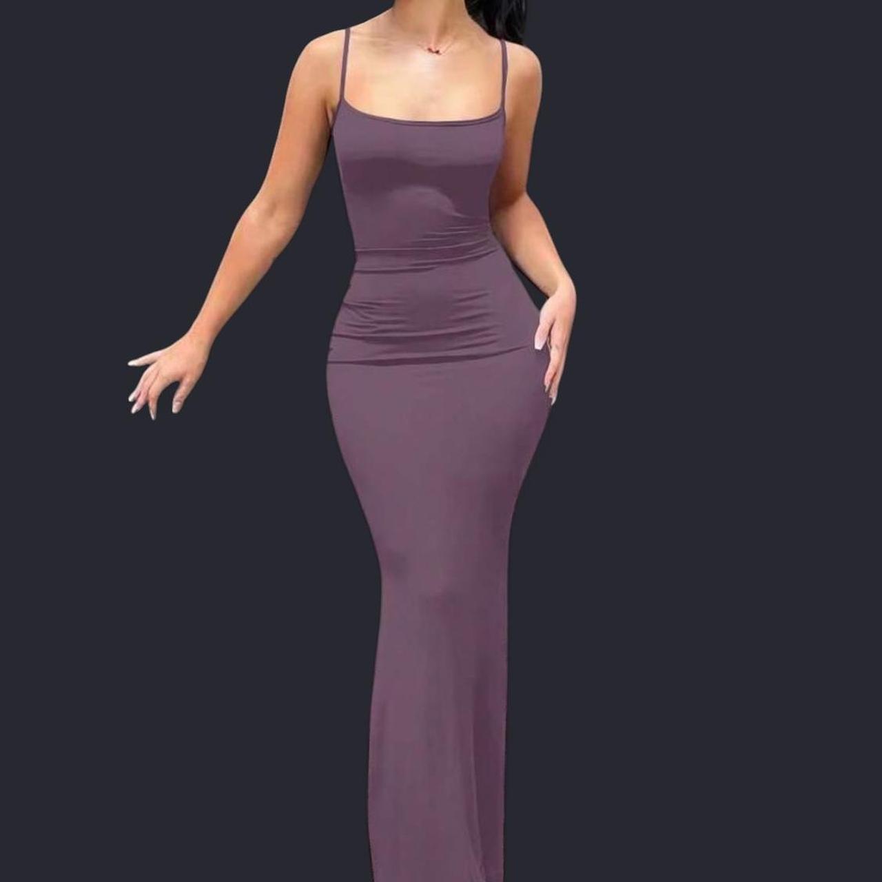 Purple maxi skims dupe!!!! bodycon dress #bodycon... | Depop
