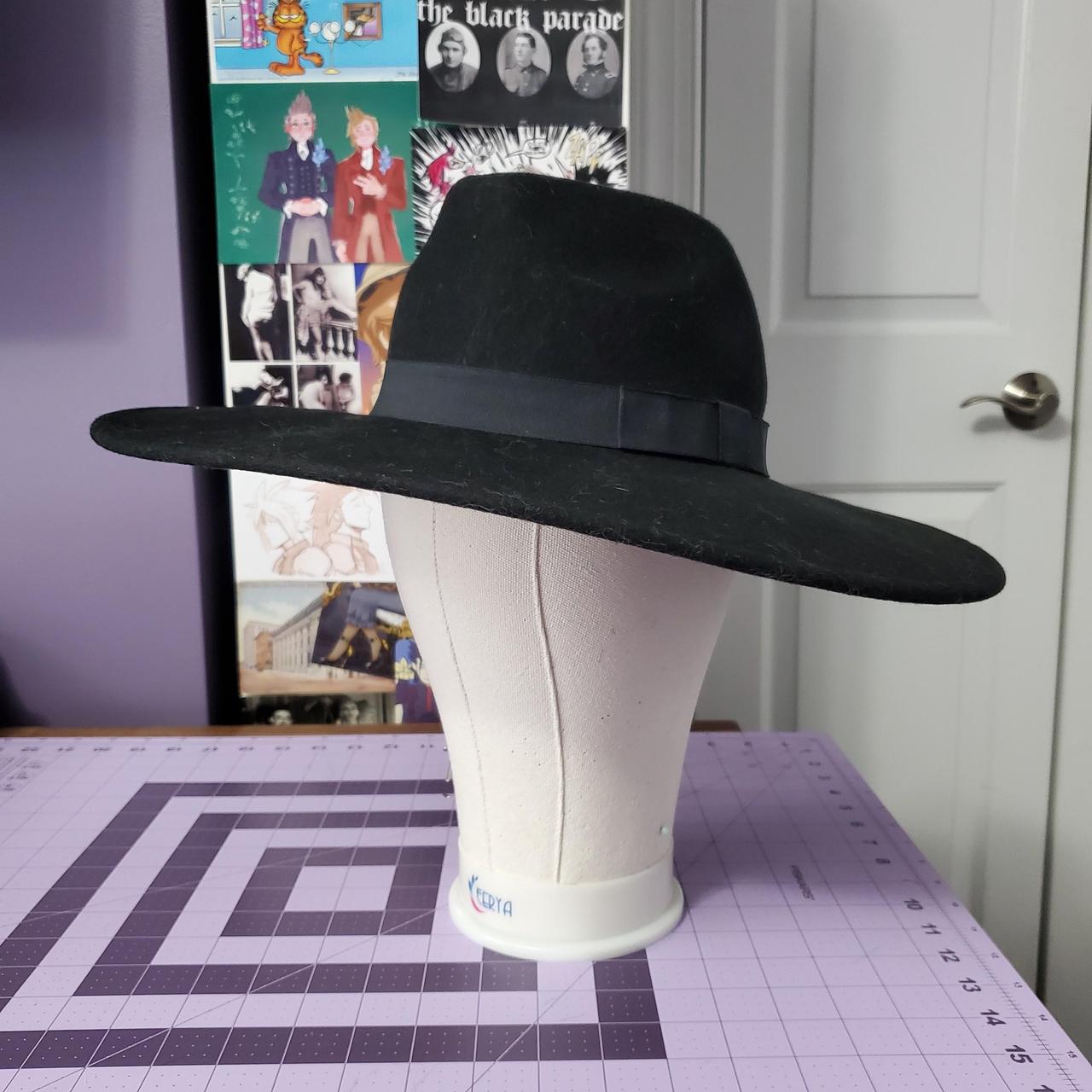 Killstar black wide brim hat. Felt-like material... | Depop