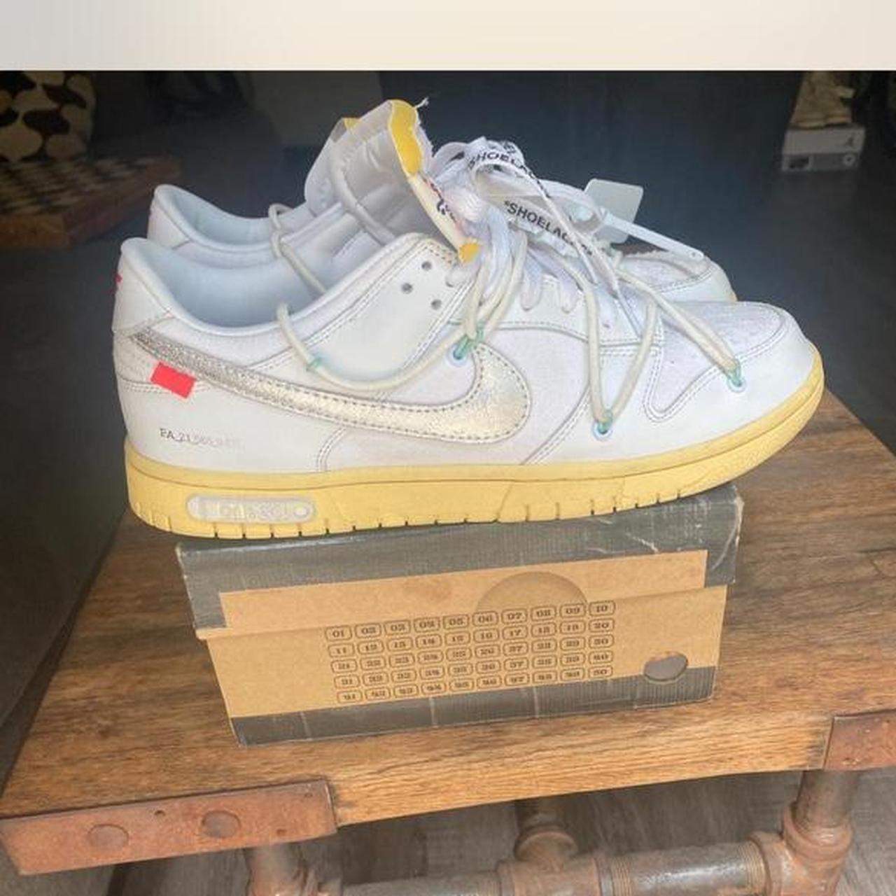 Nike off white dunks size 11 box included - Depop