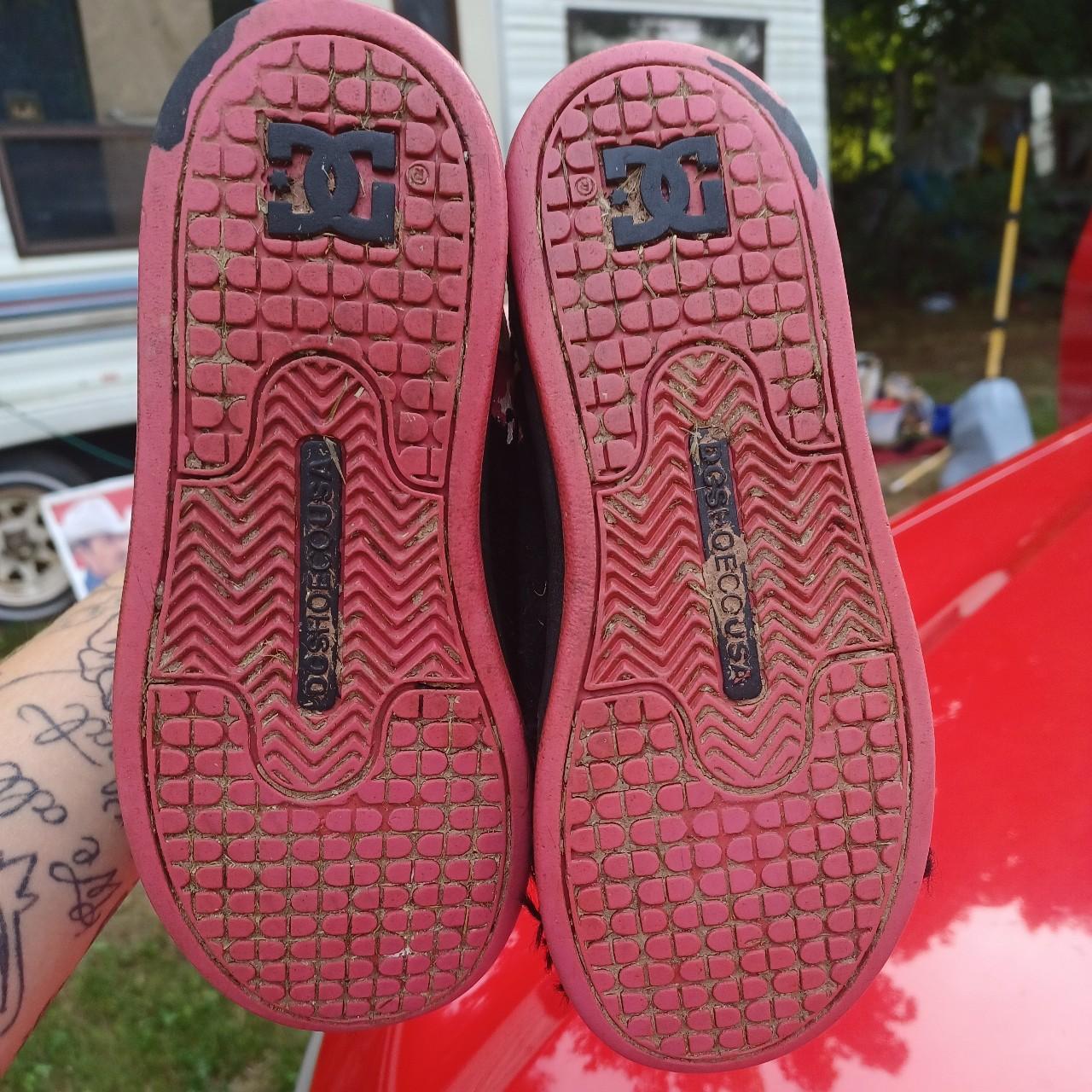 Vintage y2k DC pixie skate shoes Black suede with... - Depop