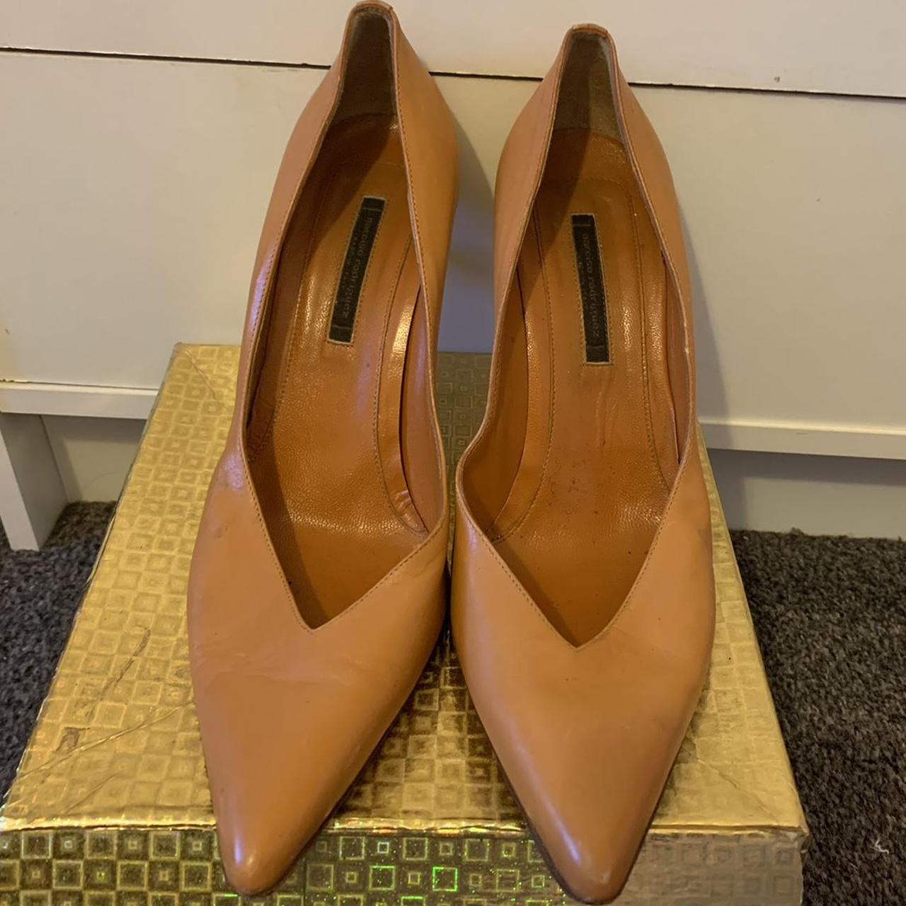 Tan leather vintage shoes UK 6 - Depop
