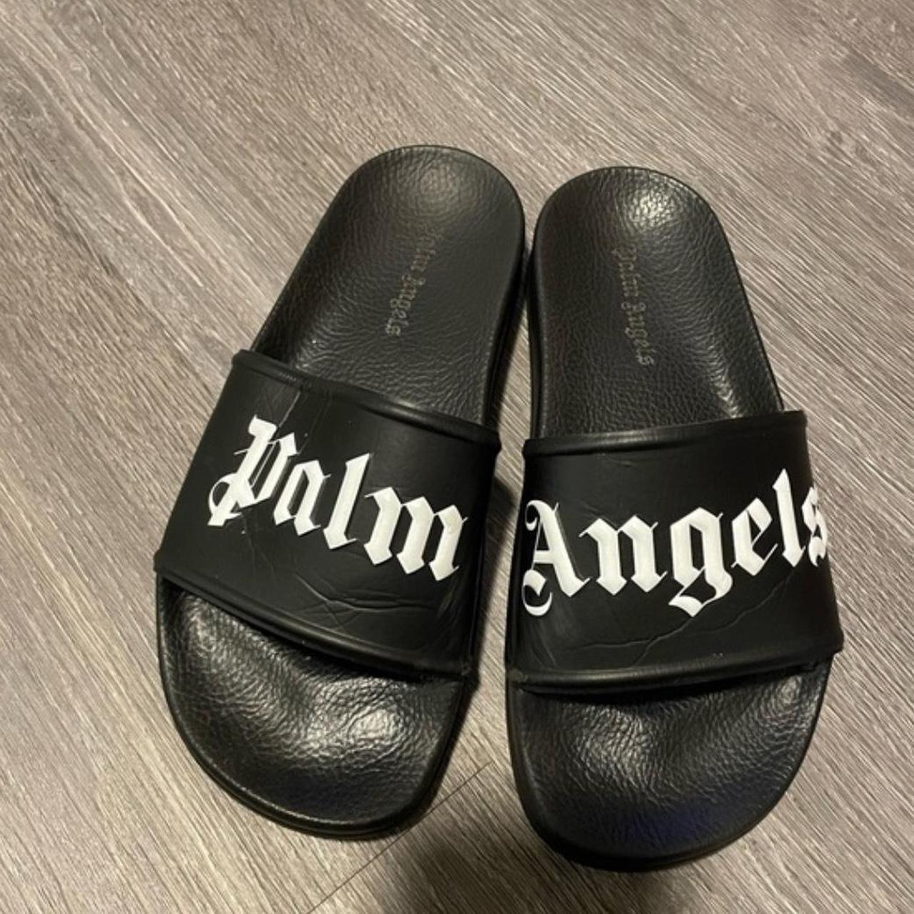 Palm angel slides Black - Depop