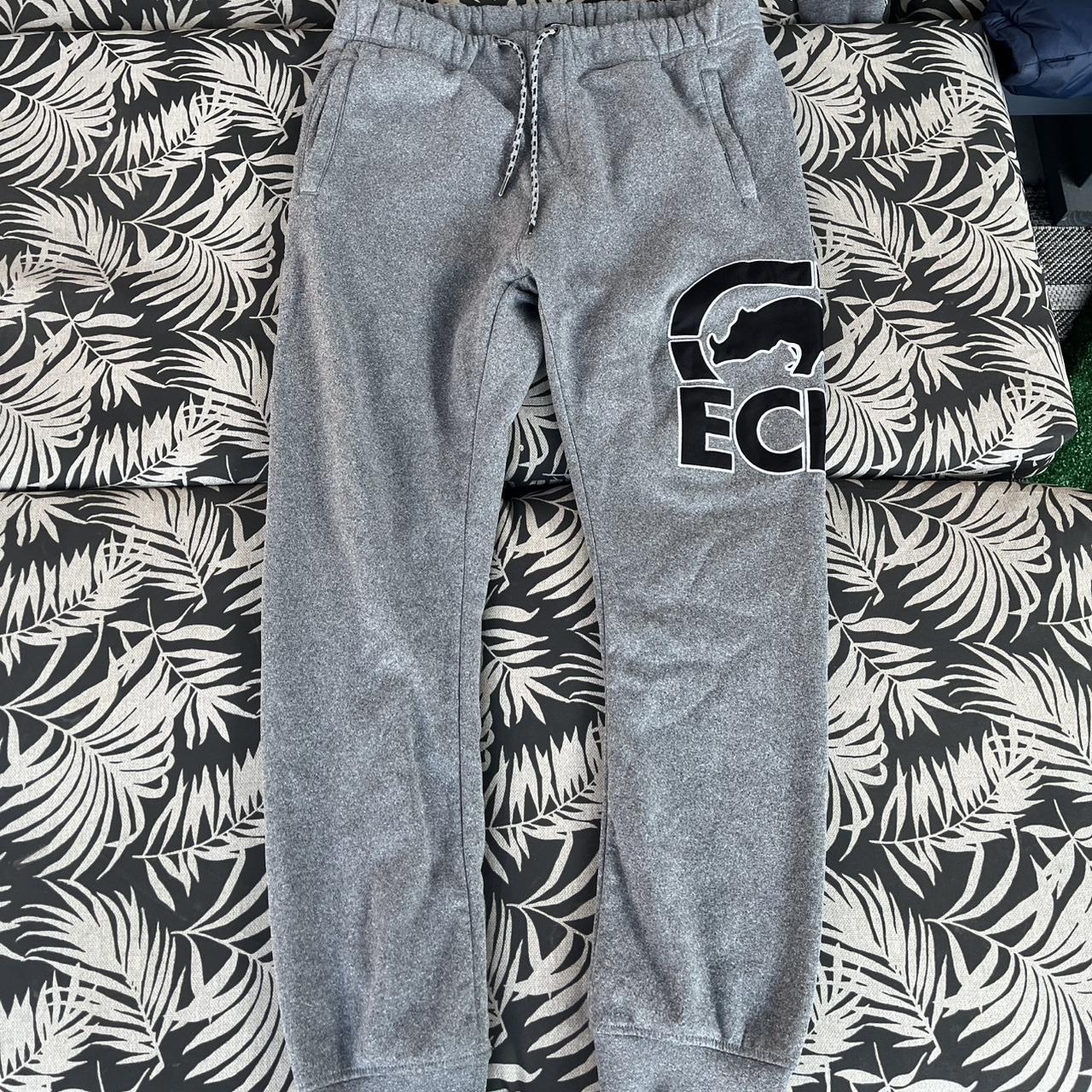 Grey and black ecko united sweatpants -size L -open... | Depop