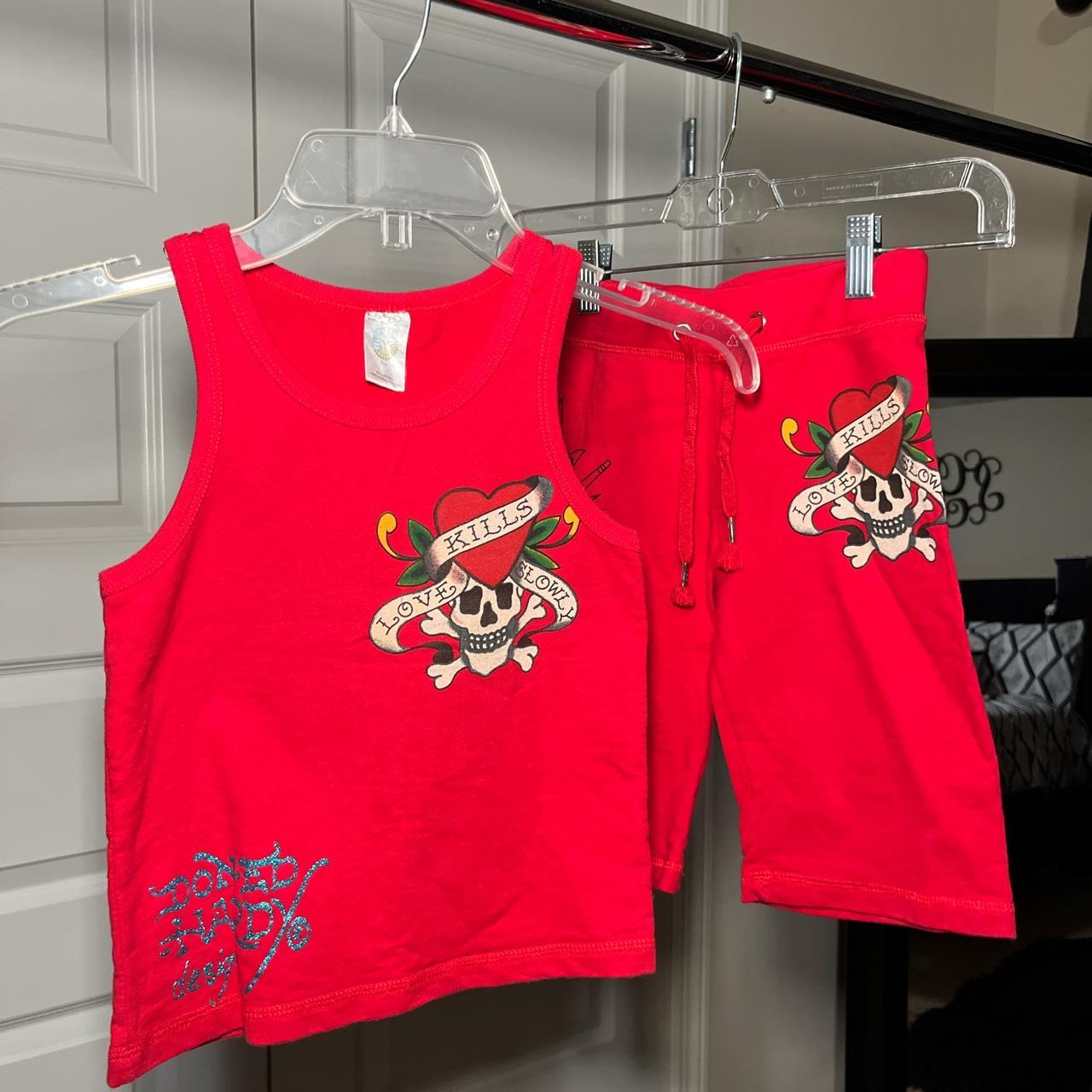 Little girls XL 5t Ed Hardy set Excellent condition - Depop