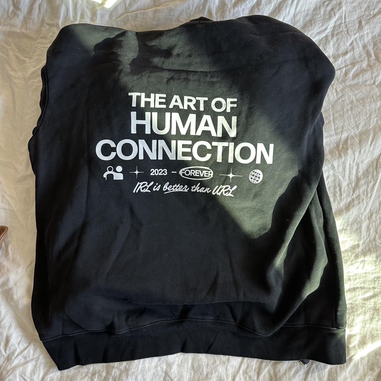 Black and white Human Connection sweatshirt from the... - Depop