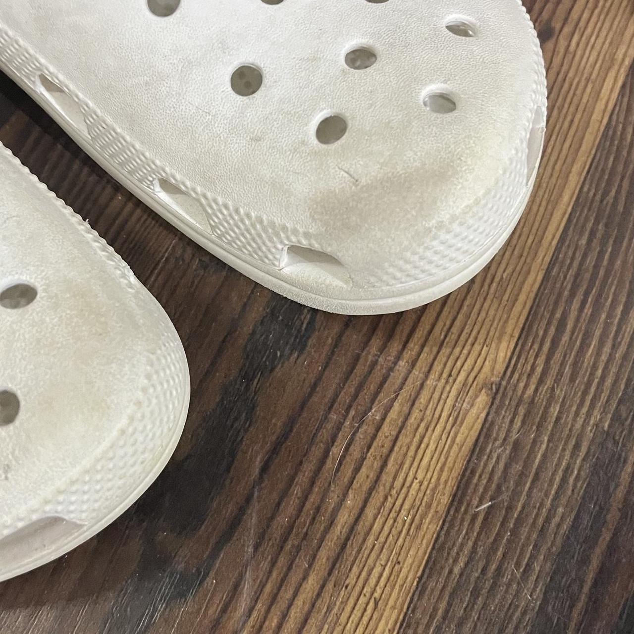 White Crocs semi dirty can be washed out W 8 M 6 - Depop