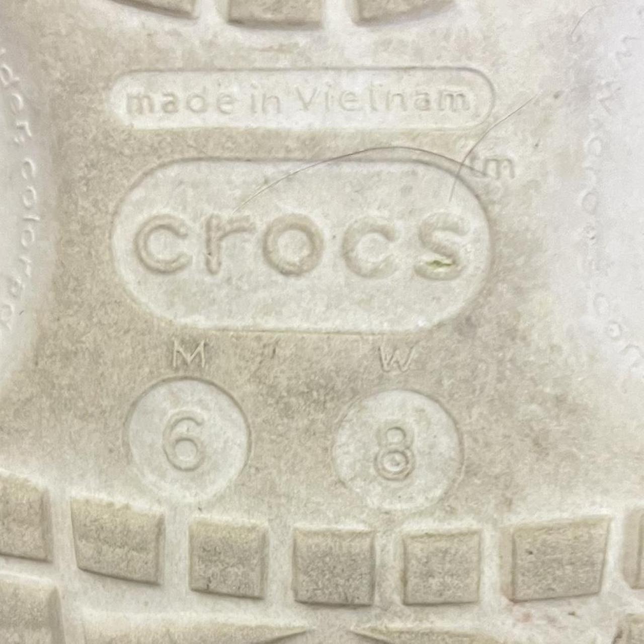 White Crocs semi dirty can be washed out W 8 M 6 - Depop