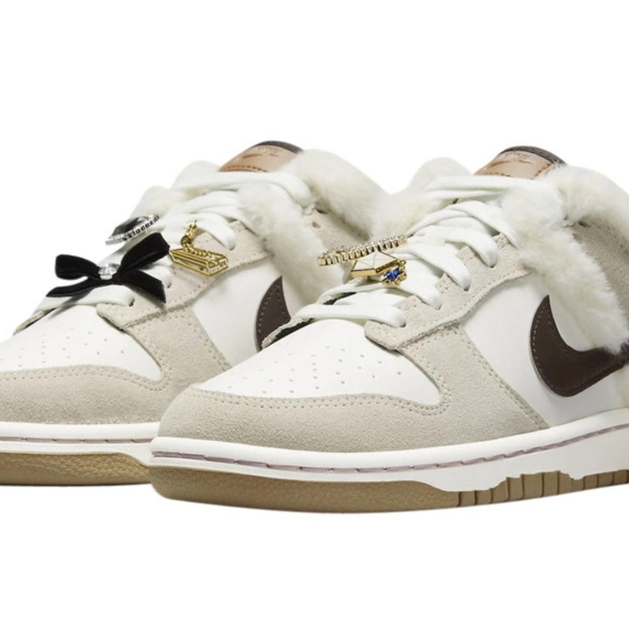 Fur and Bling Nike Dunks - Depop