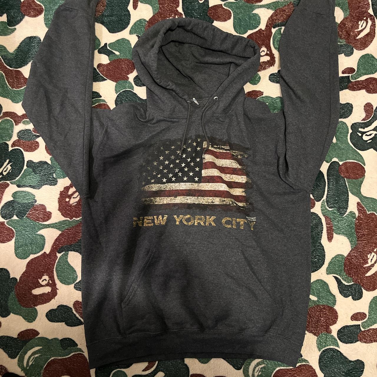 Grey Heavyweight New York City hoodie #grunge - Depop