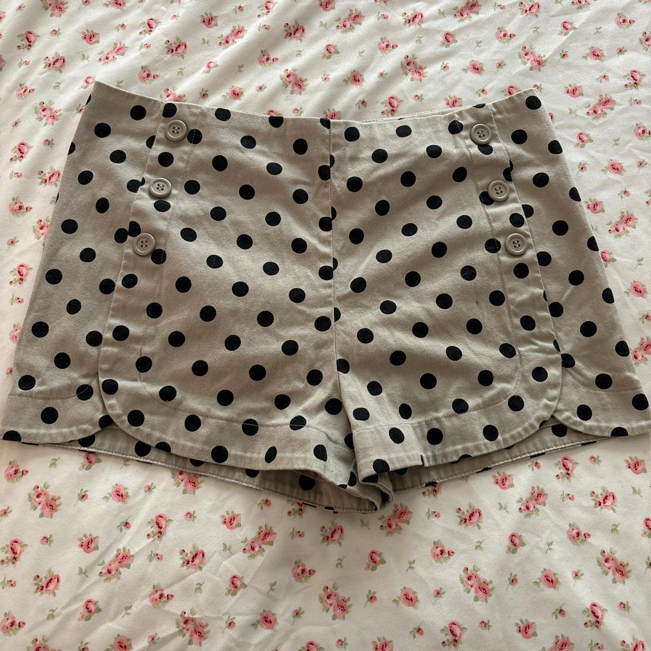 twee style forever 21 shorts with polka dots and... - Depop