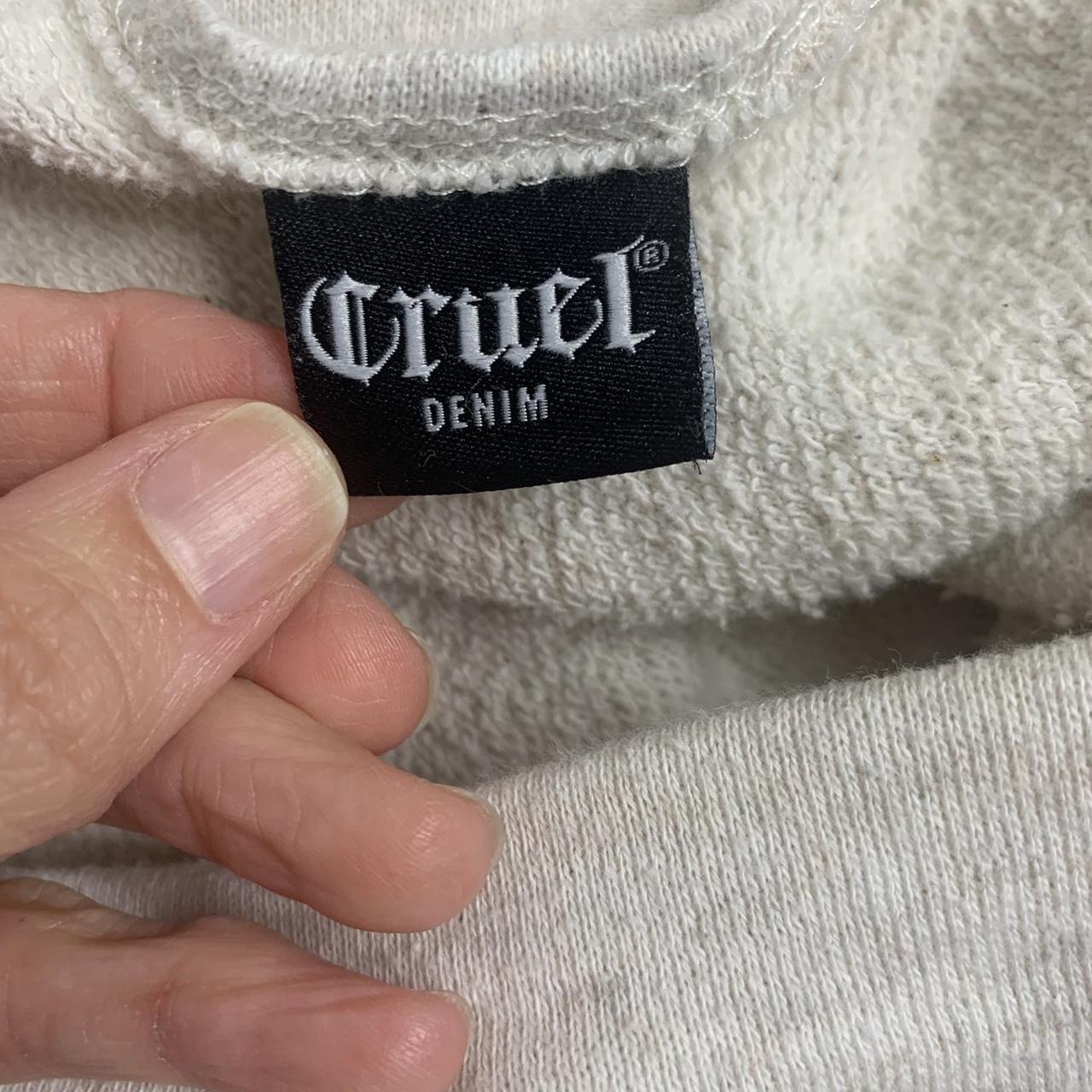 Cruel Denim heathered oatmeal/ cream colored... - Depop