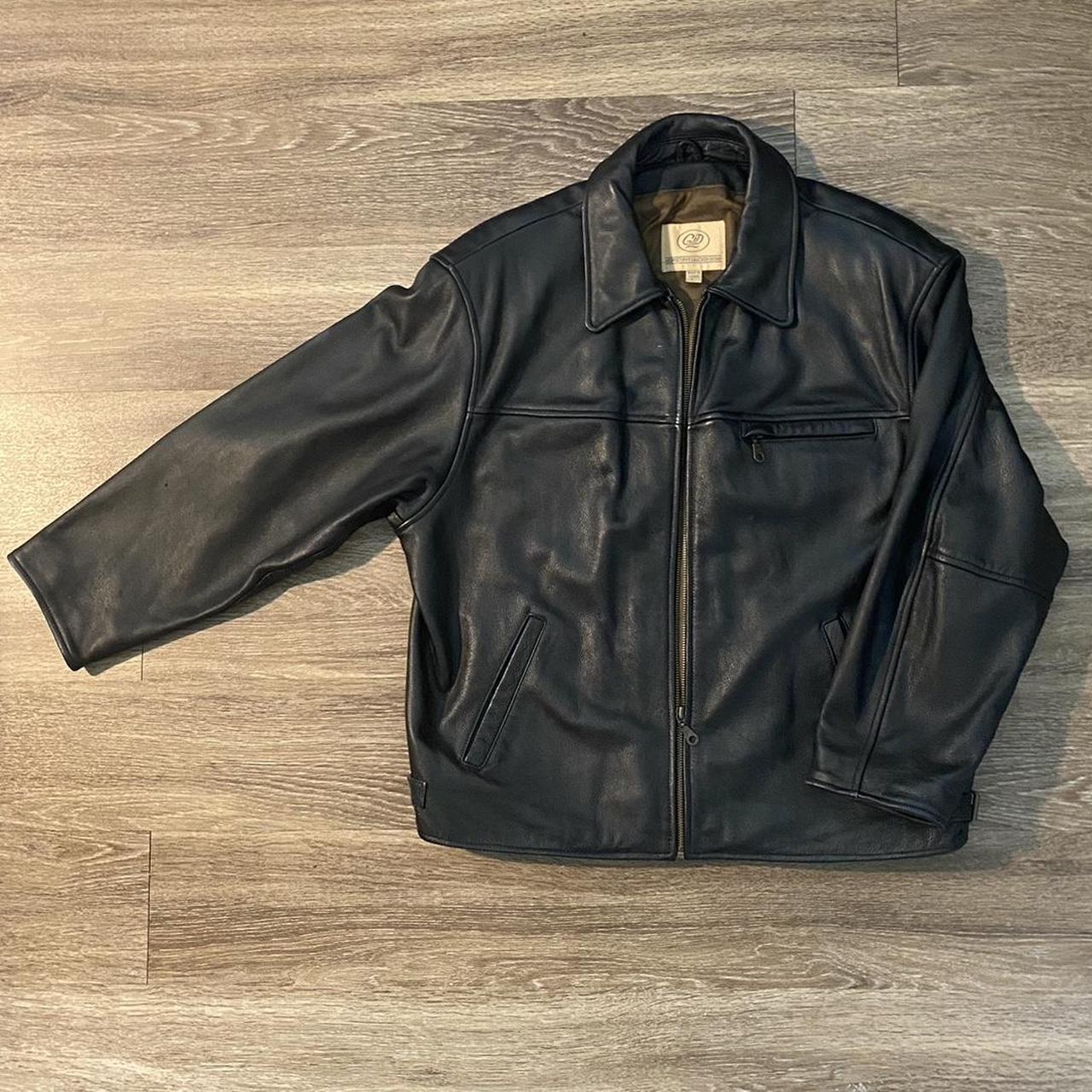 Vintage Georgetown Leather Design Black Leather... - Depop
