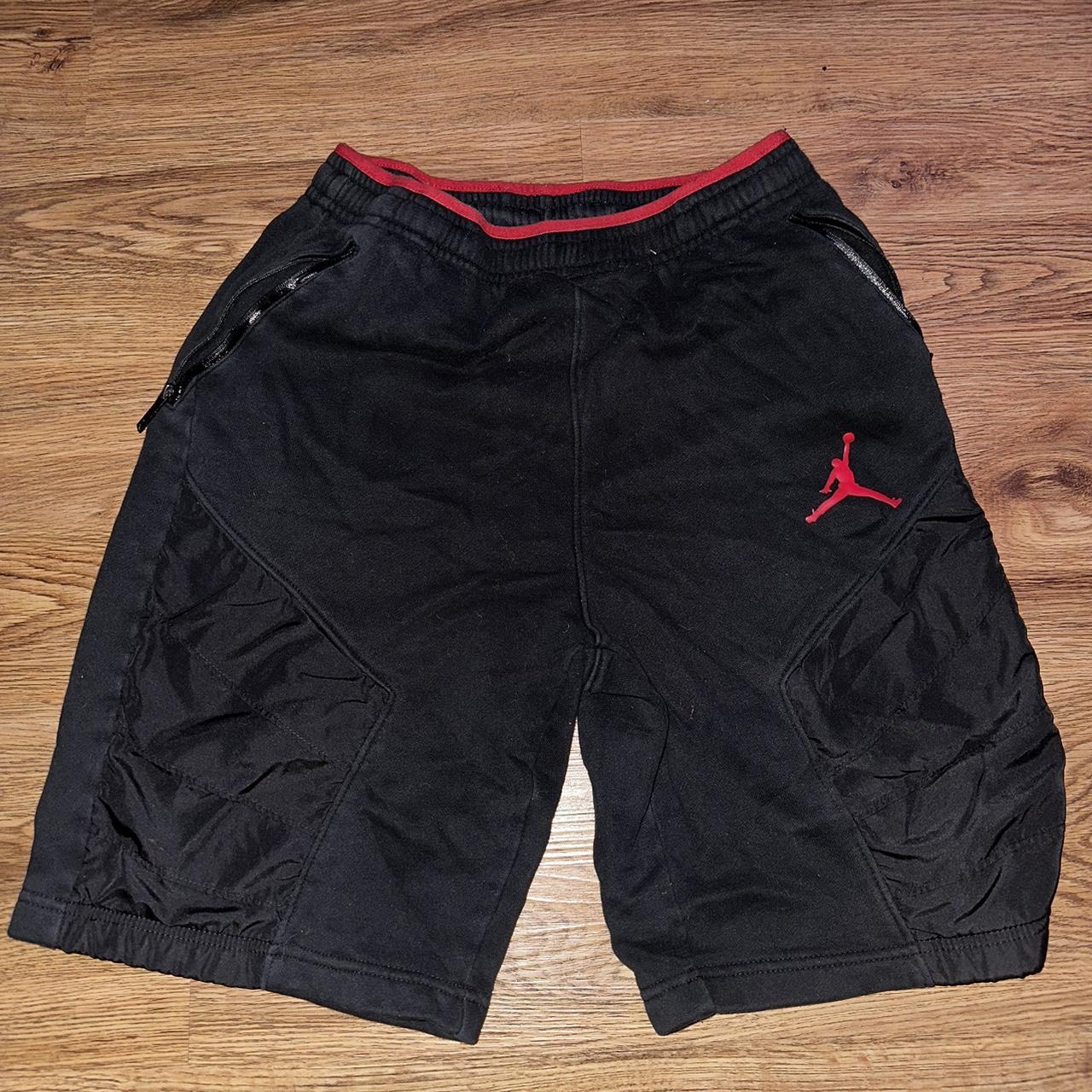 Jordan shorts black & red Boys Size XL - Depop