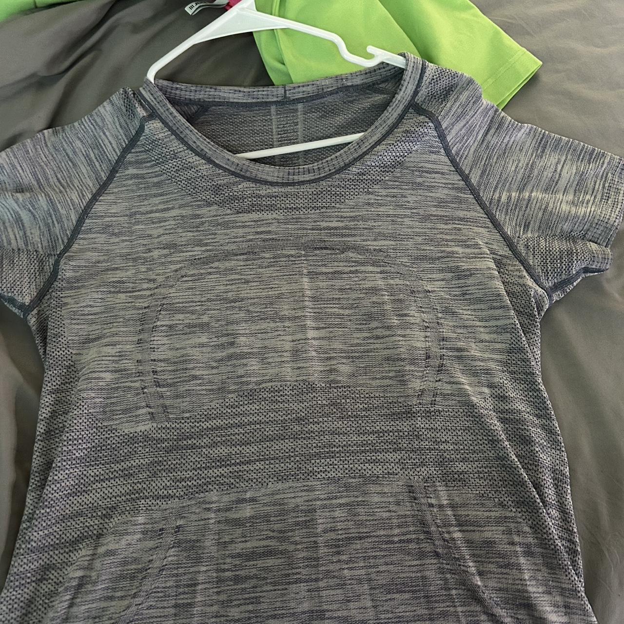 Grey Lululemon Swiftly Tech short sleeve top... | Depop