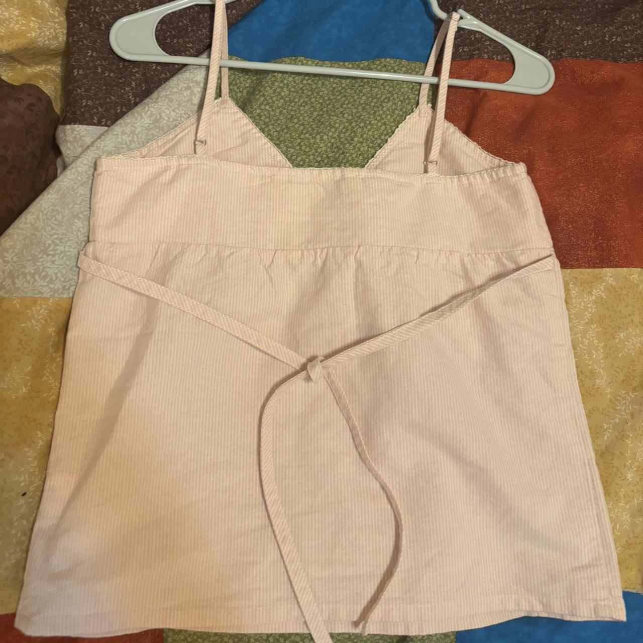 Pink and white edith tank top from brandy! Brand new... | Depop