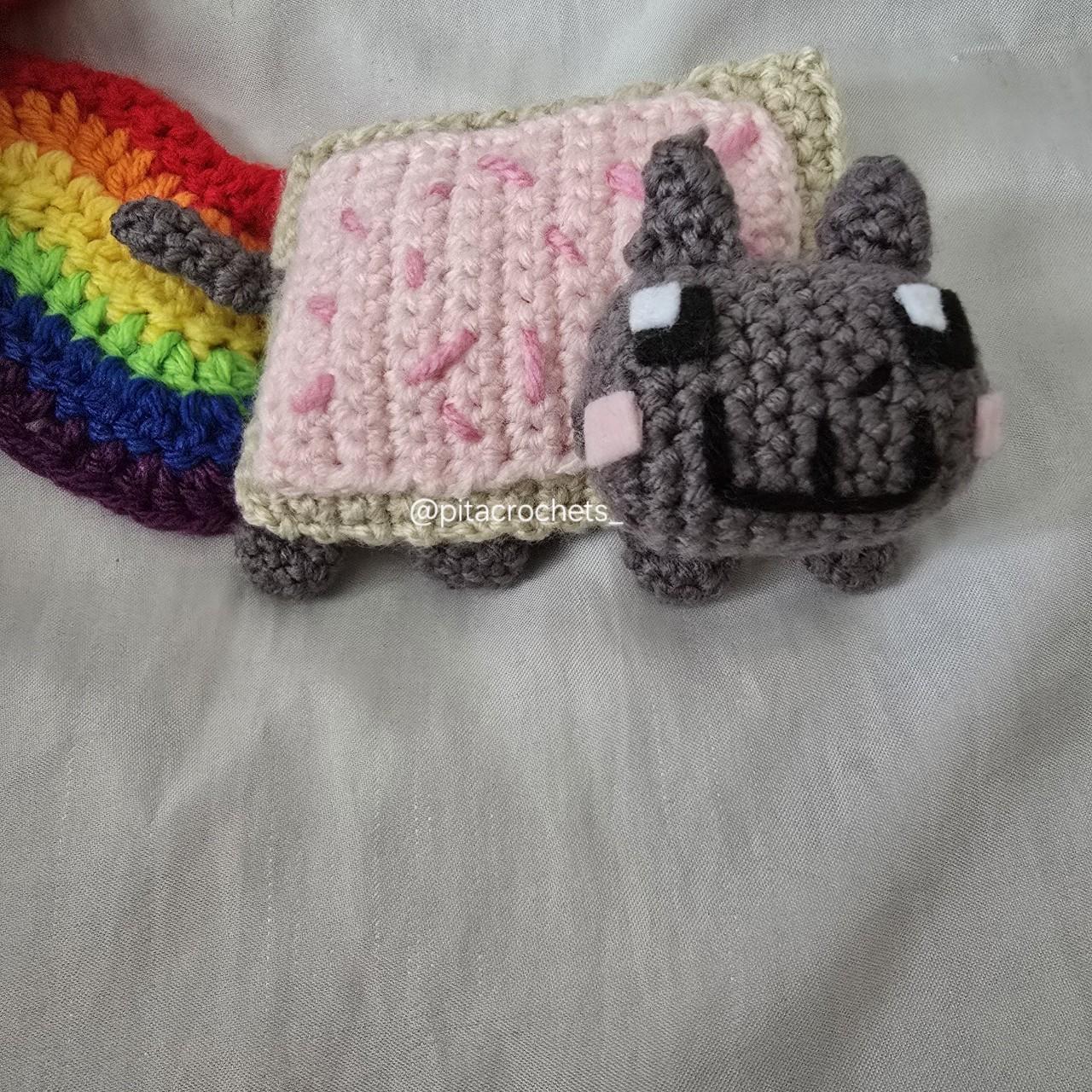 Nyan Cat Crochet Scarf Measures 60"(5ft) long by... | Depop