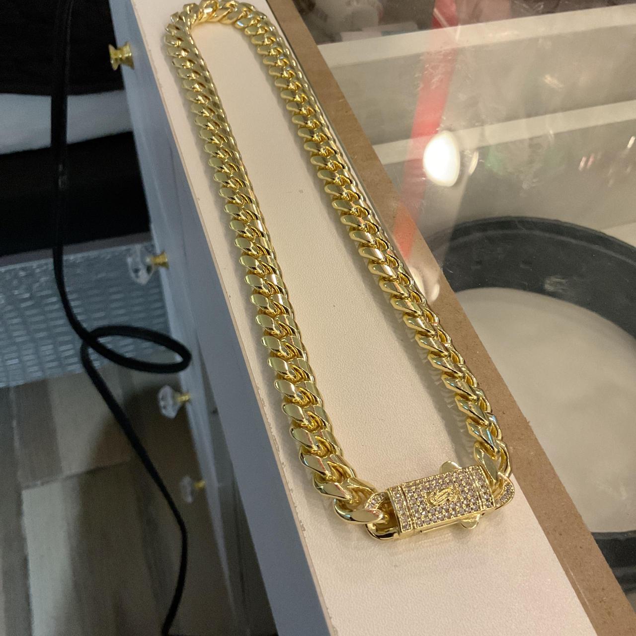 Monaco chain , about 16 inches #14k #gold #solidgold - Depop