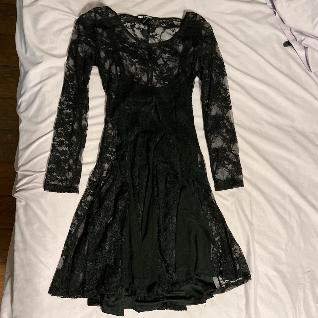 Hot Topic Women's Black Dress | Depop