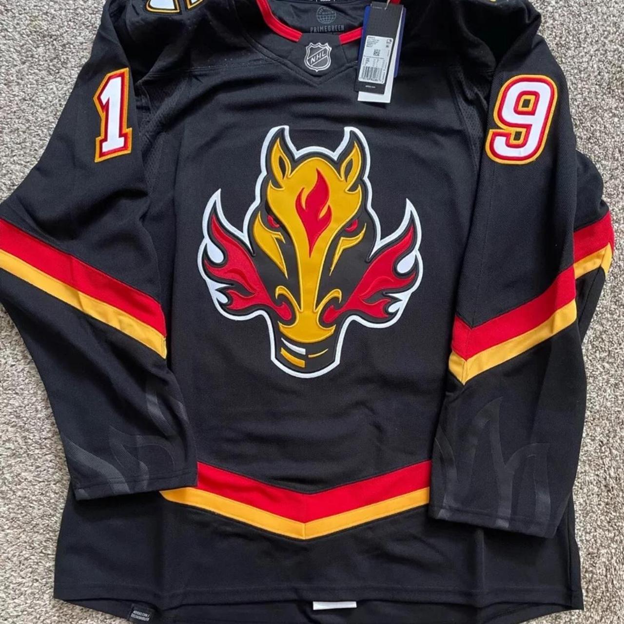 Calgary Flames NHL Adidas Prime Green jersey Blasty... - Depop