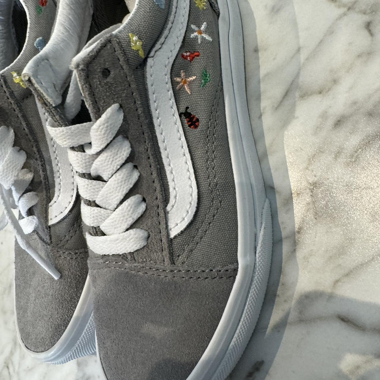 Vans Old Skool grey and white 12.5 kids Depop