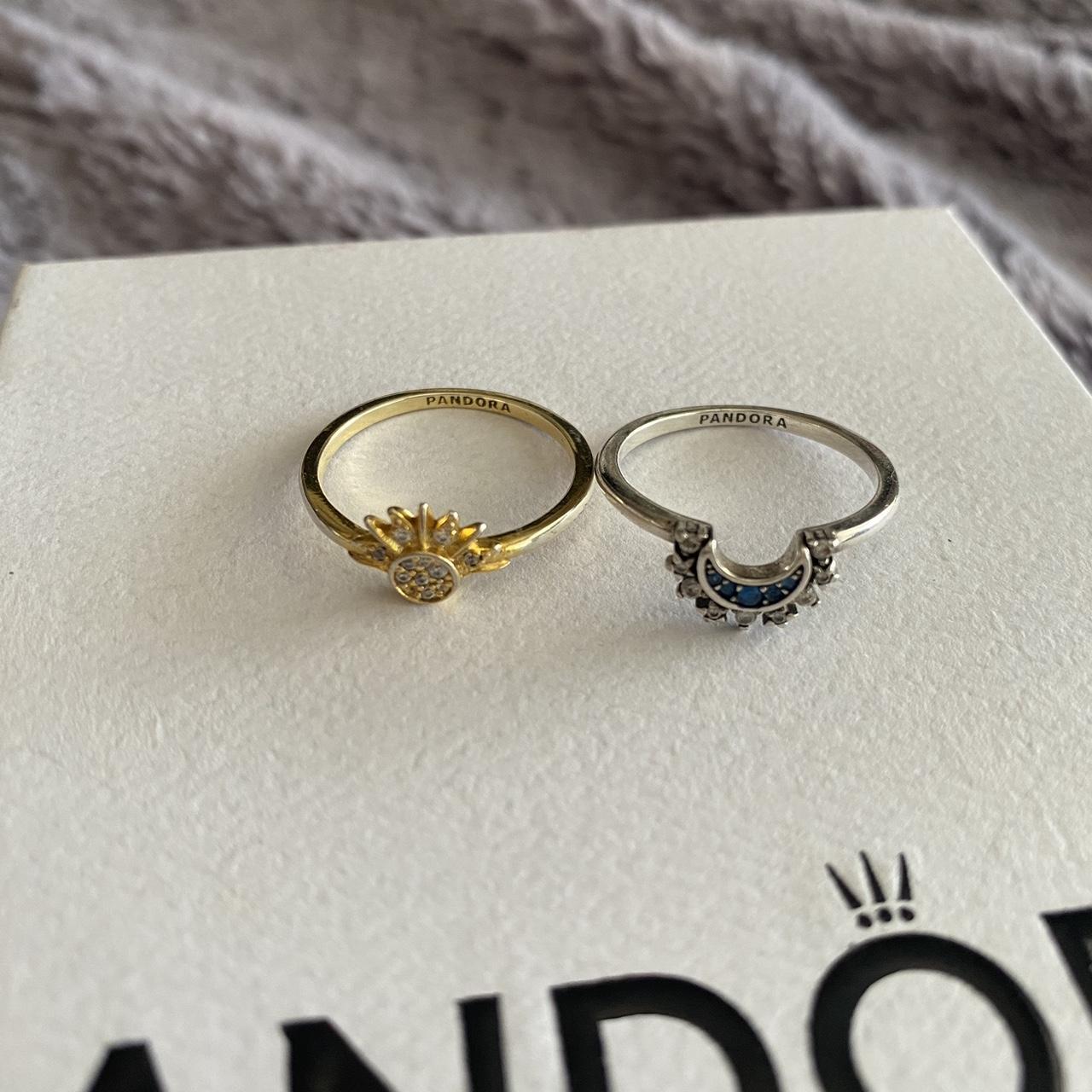 Pandora Celestial Sun & Moon Ring Set☀️🌑 New with box... - Depop