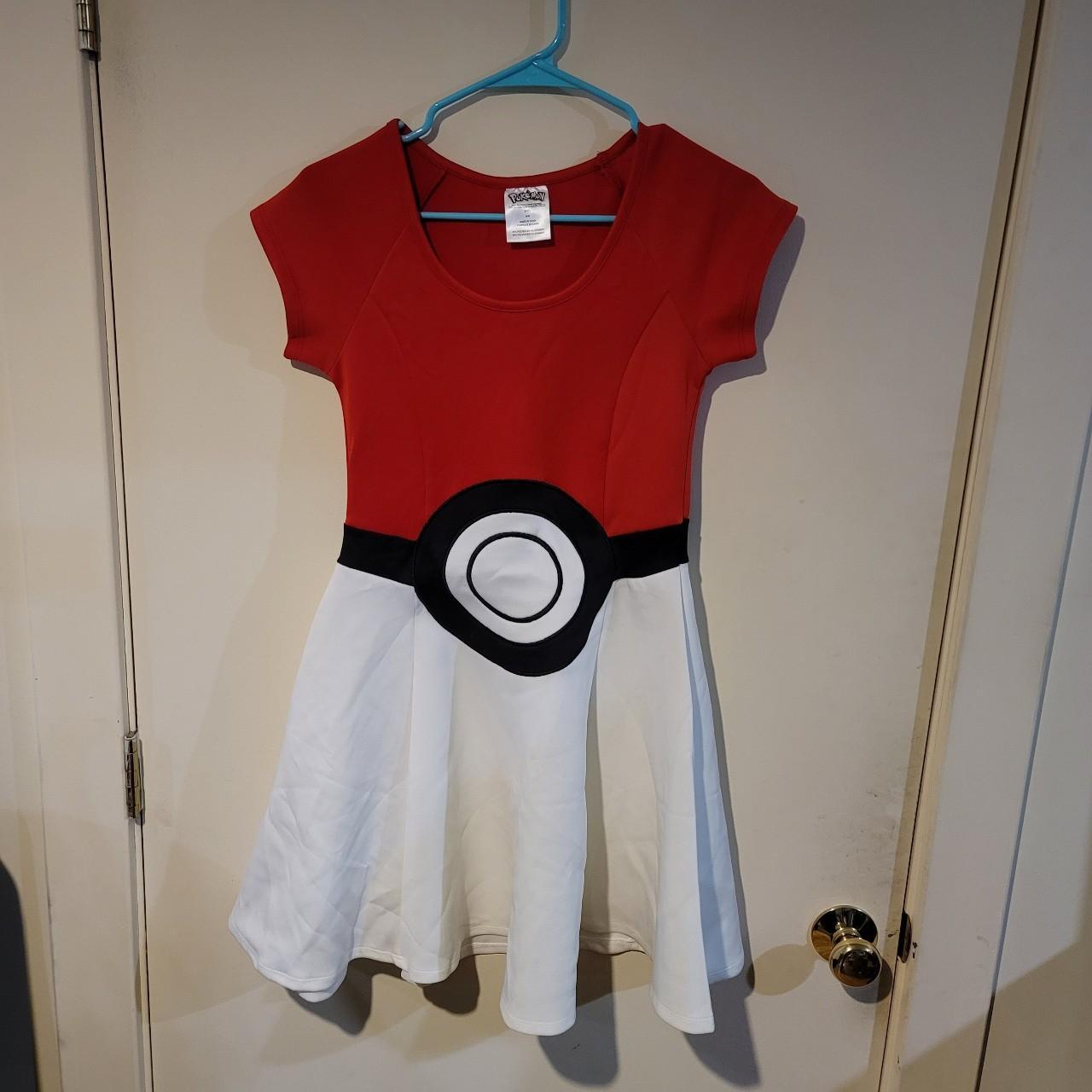 Pokemon Pokeball skater dress worn once for a photo.... - Depop