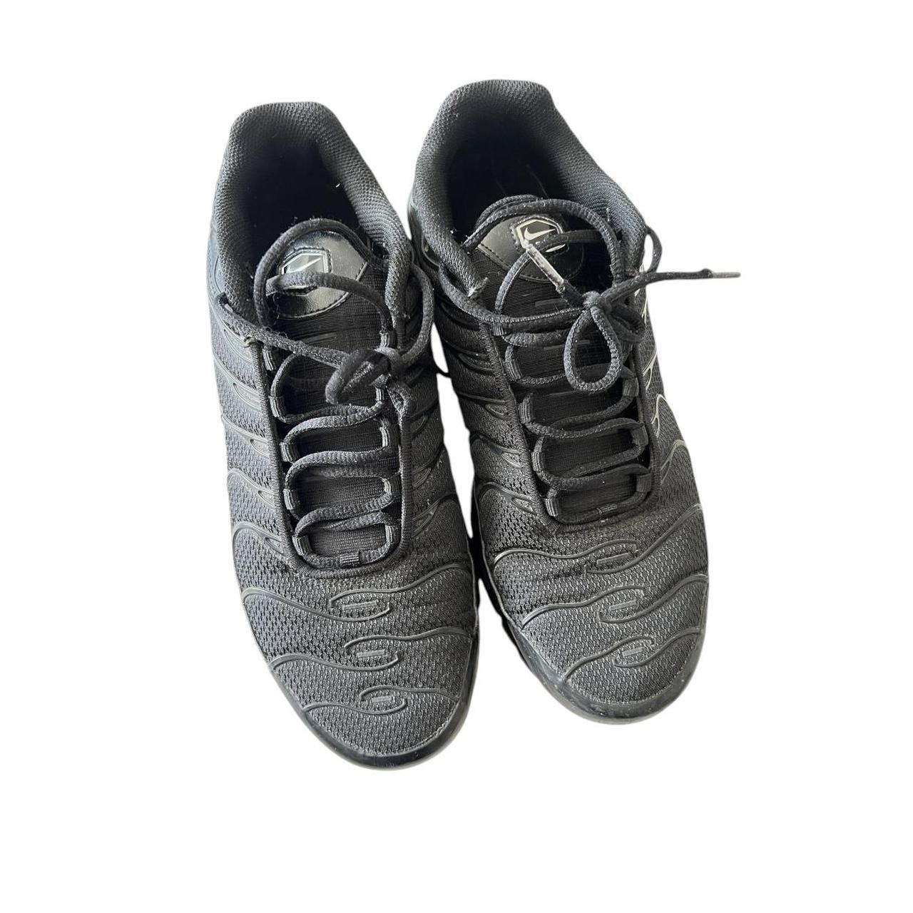 Black Nike Air Max Plus TN trainers. Size 10 in... - Depop