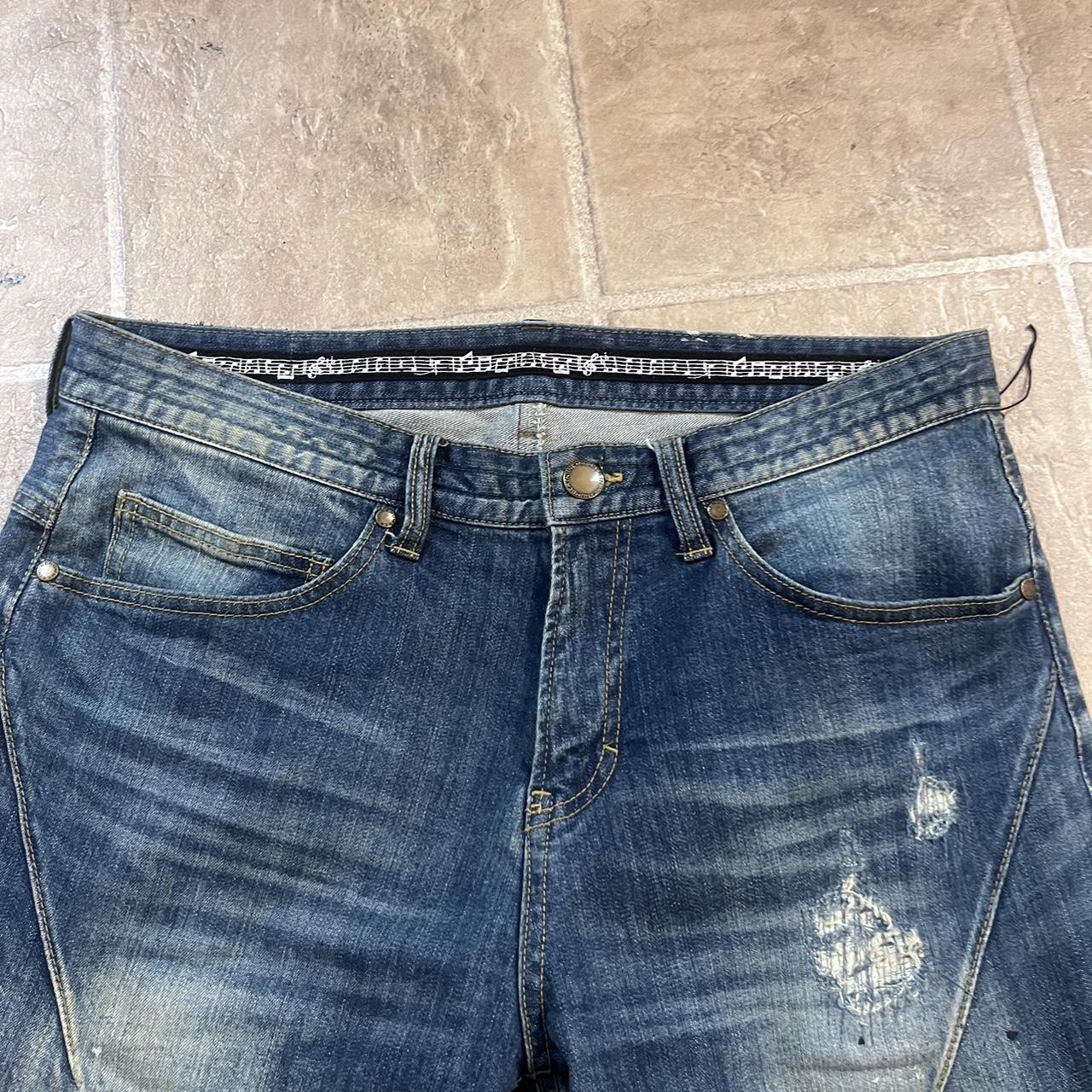 Number (N)ine blue and black denim number nine X... - Depop