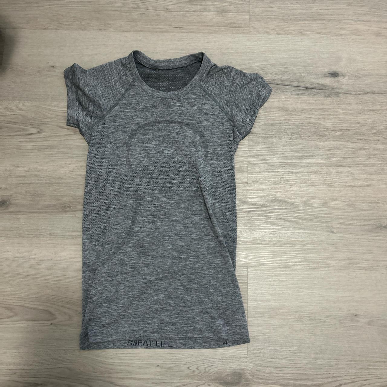 Grey Lululemon Swiftly Tech short sleeve shirt... | Depop