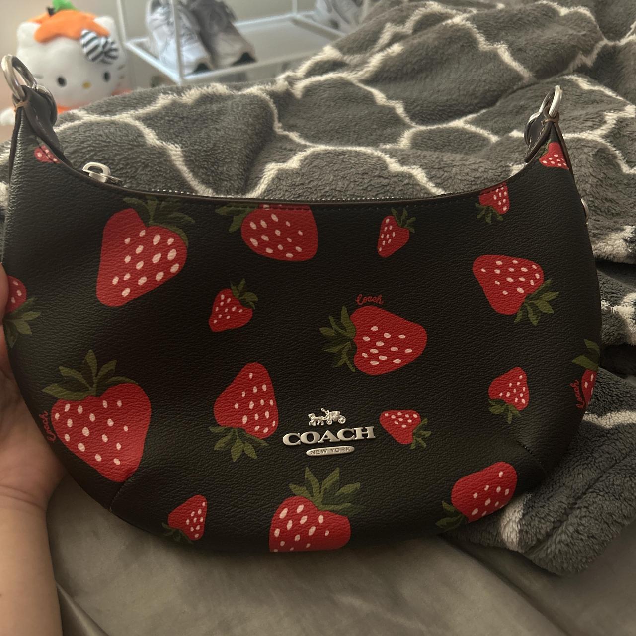 coach strawberry medium shoulder bag #coach... - Depop