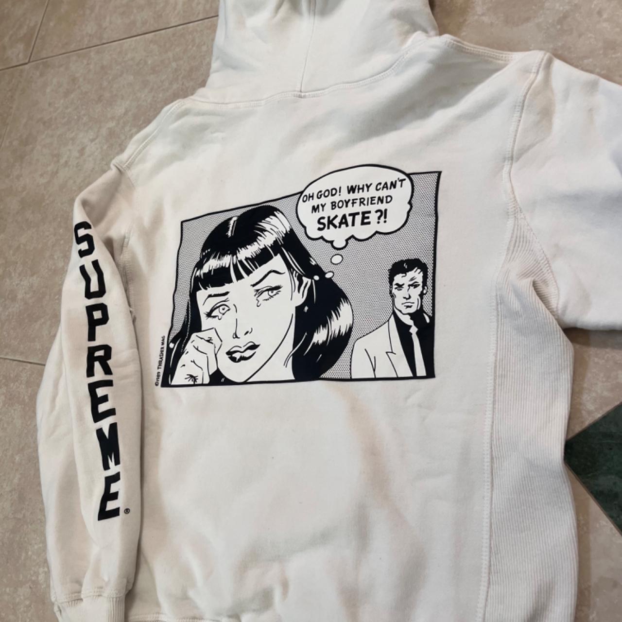 Rare y2k thrasher x supreme skate hoodie Size men’s... - Depop